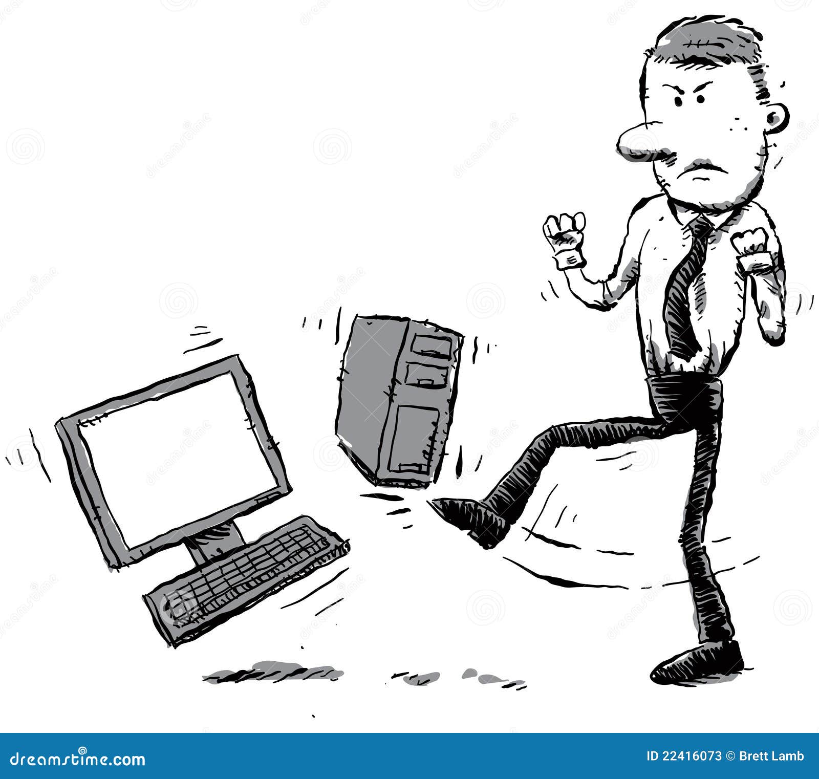 Computer-Hasser stock abbildung. Illustration von tastatur - 22416073