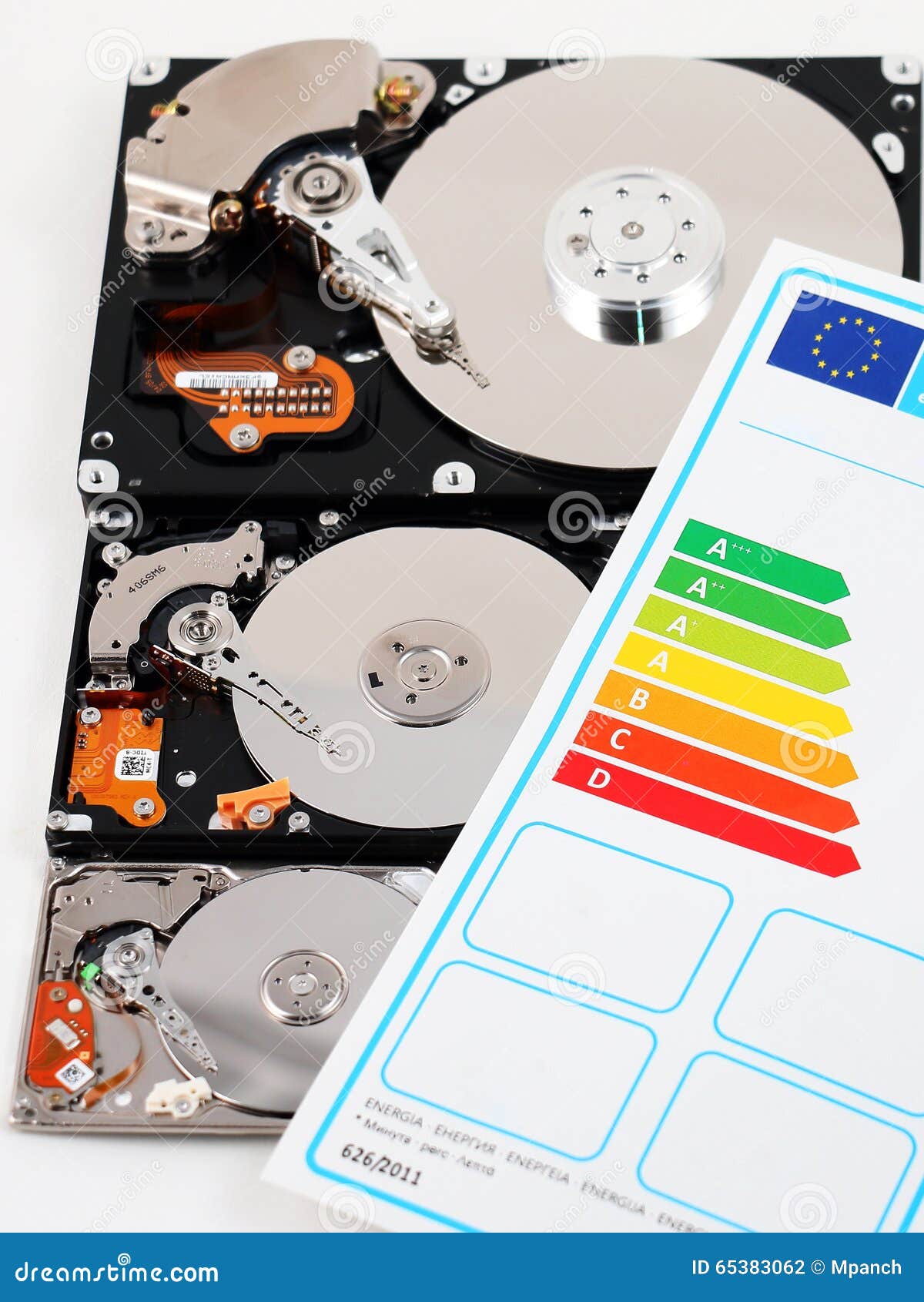 Computer HDD and Energy Efficiency Stock Photo - Image of chart ...