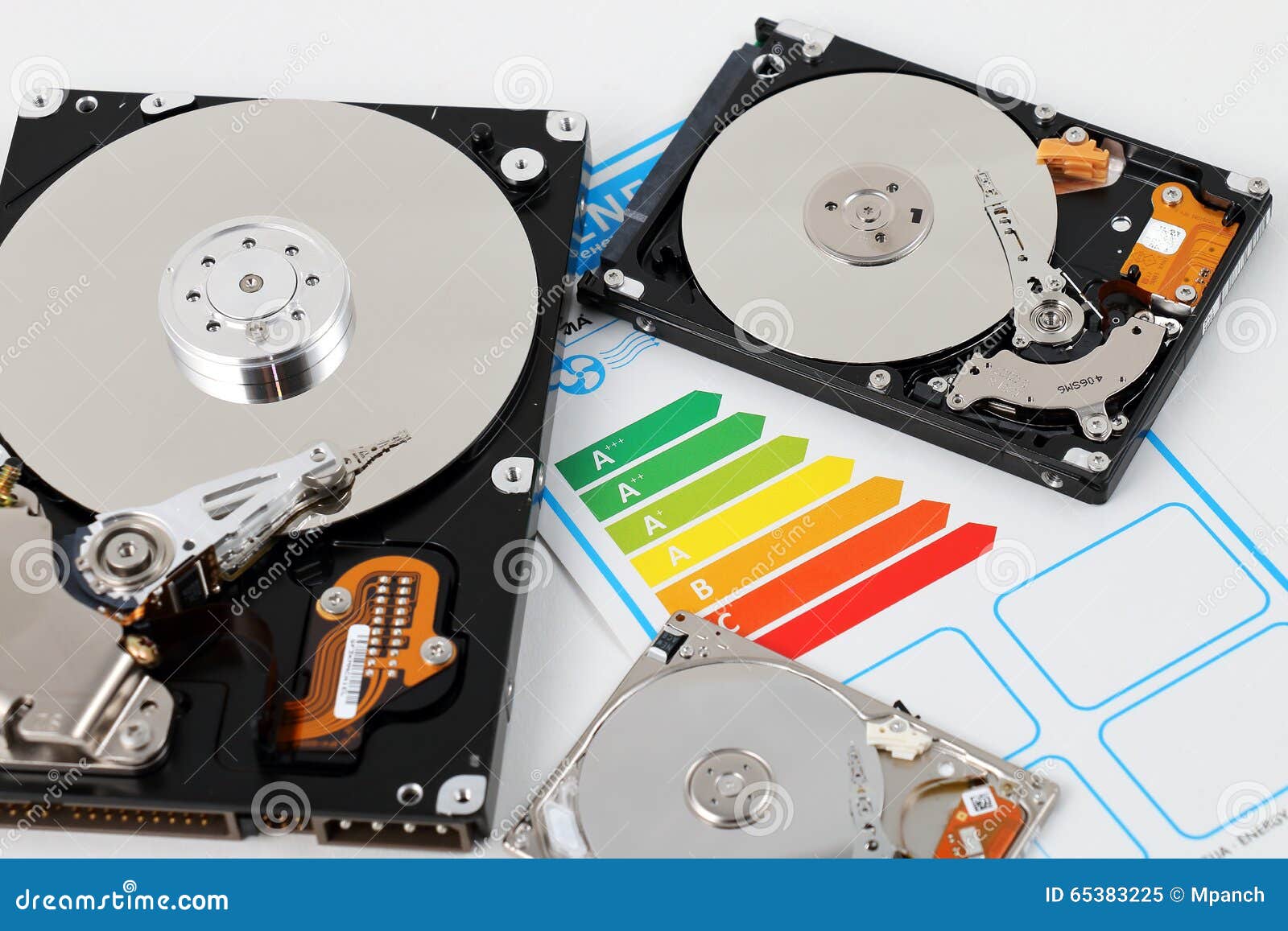Computer HDD and Energy Efficiency Stock Image - Image of inch, data ...