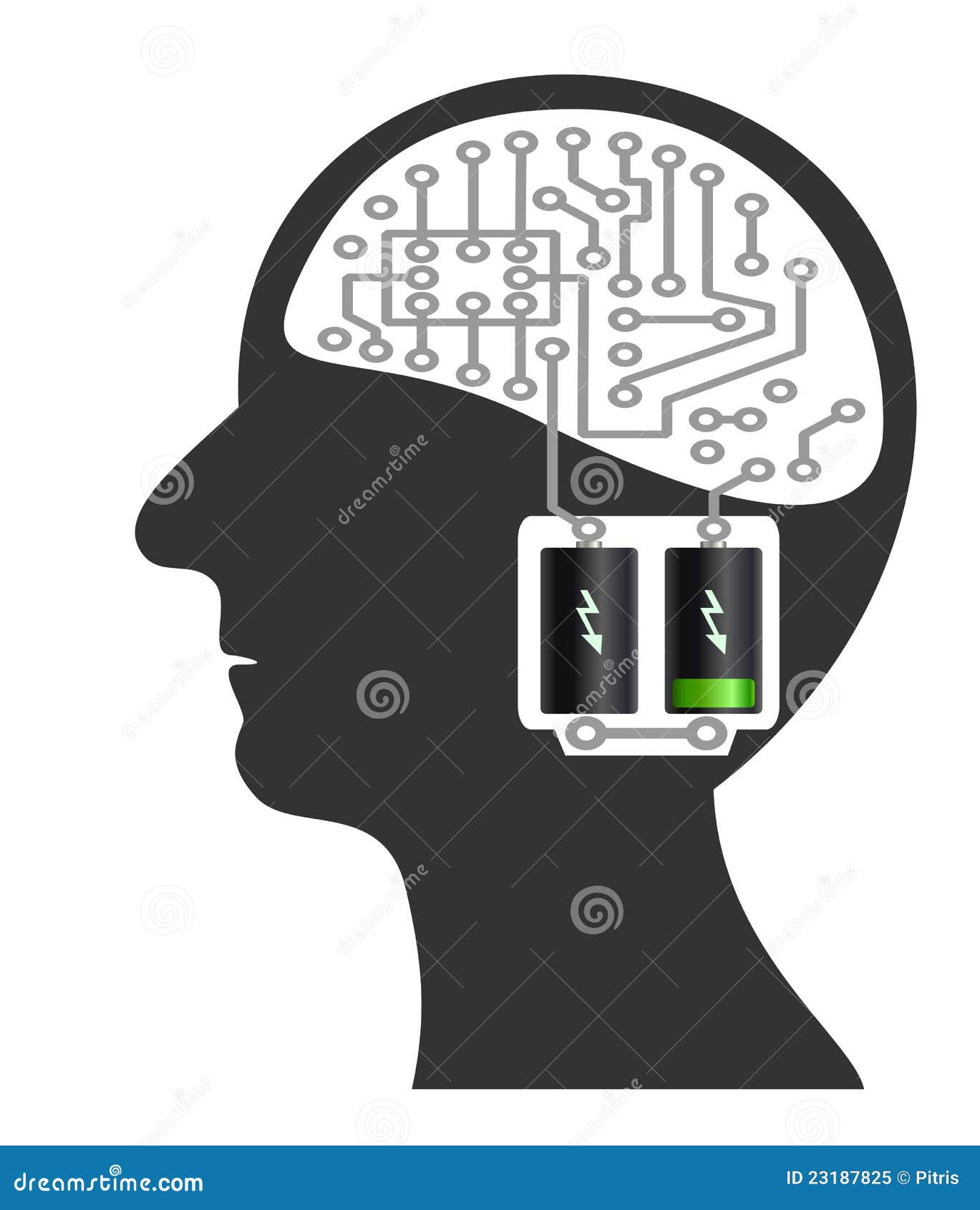 Man With Computer Head Who Teaches Mathematics With Children Vector ...