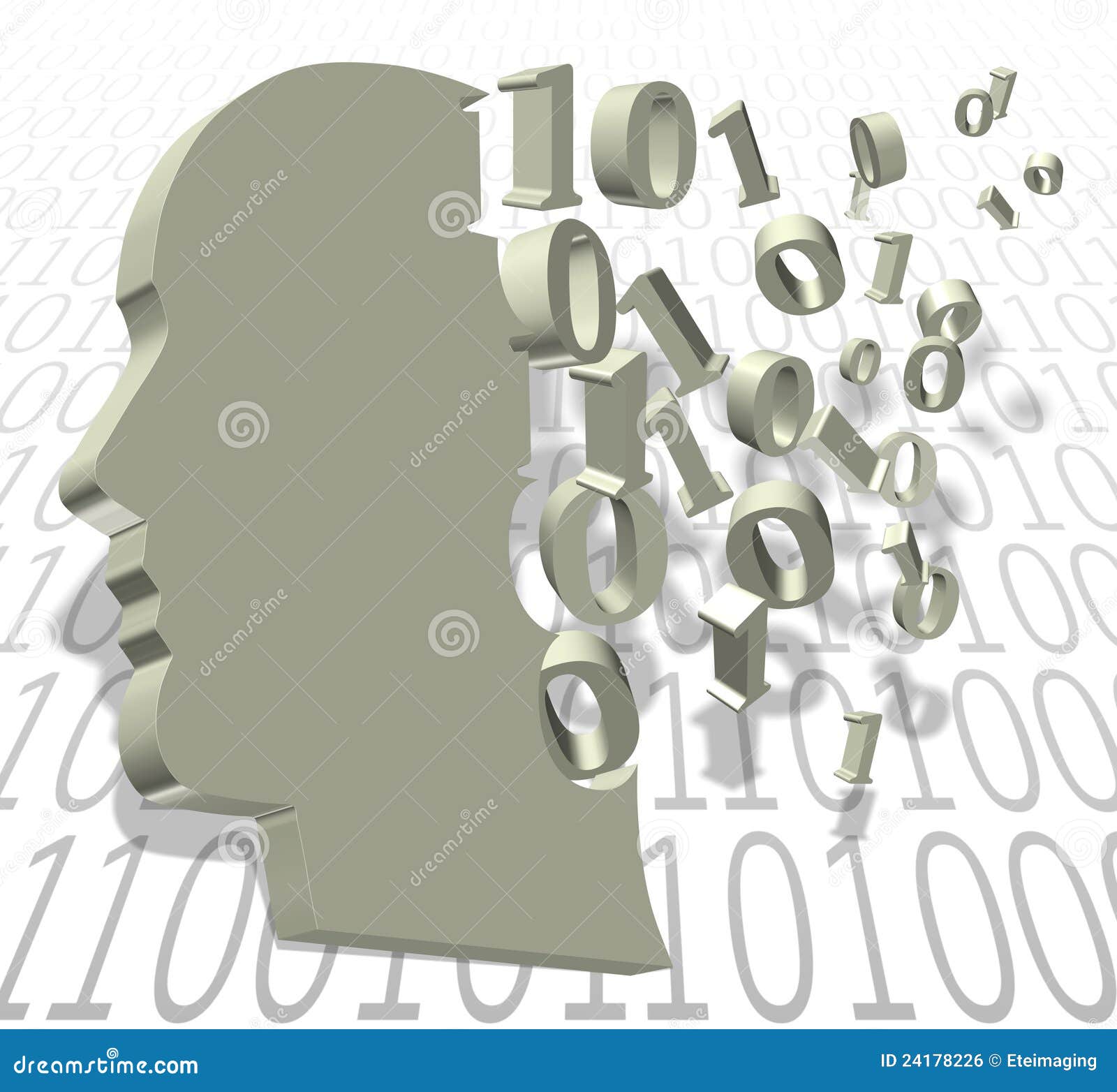 Computer head stock illustration. Illustration of design - 24178226