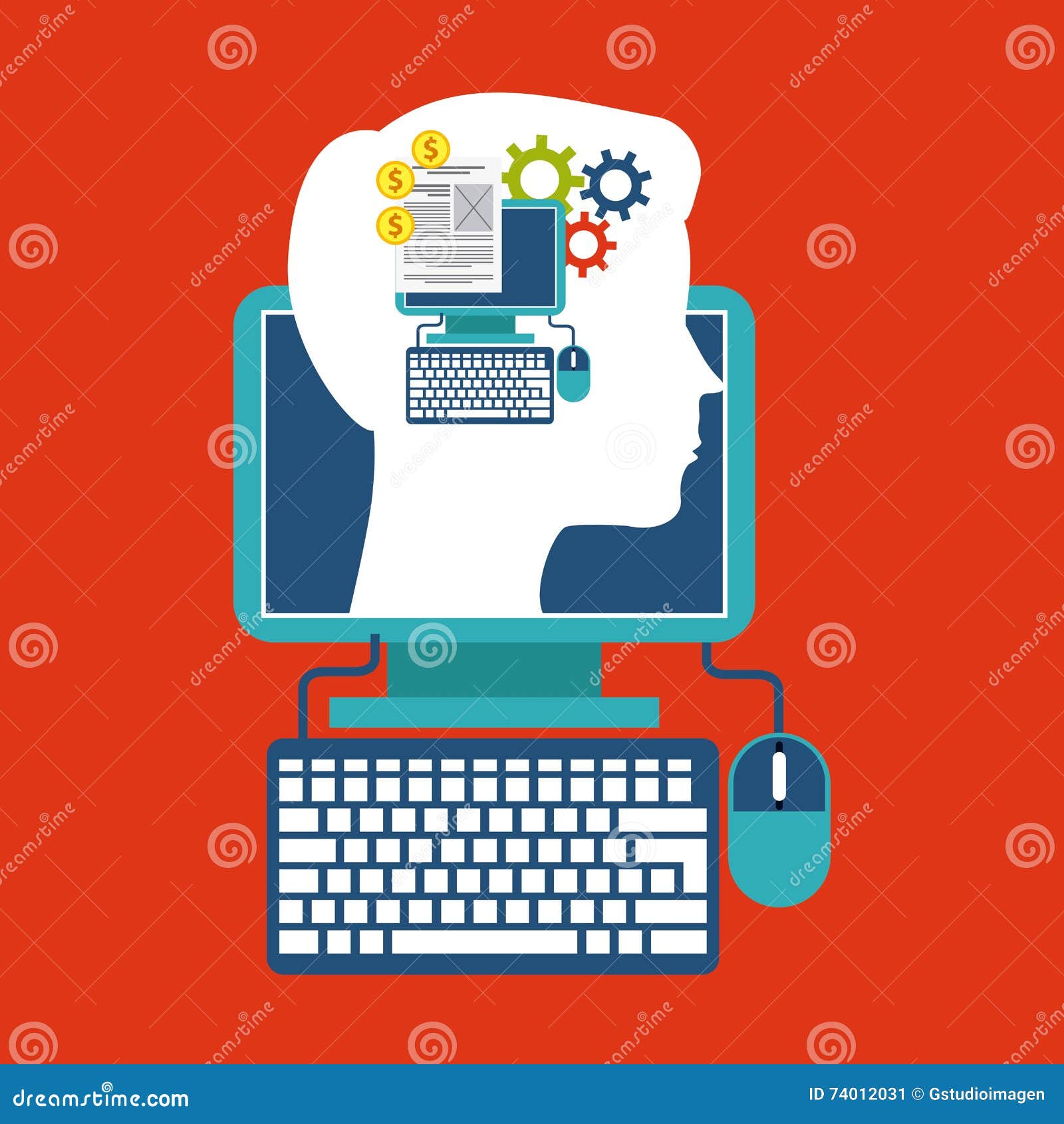 Computer Head Stock Illustrations – 76,507 Computer Head Stock ...