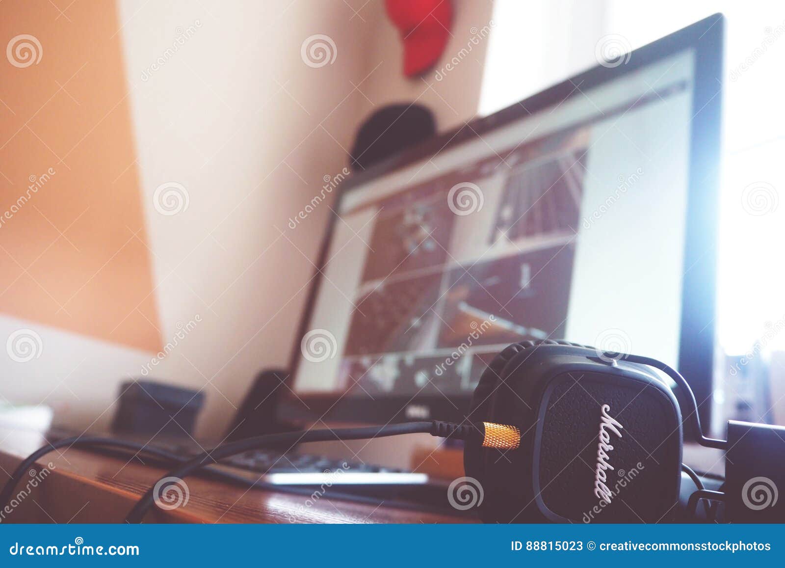 Computer And Headphones Picture. Image: 88815023