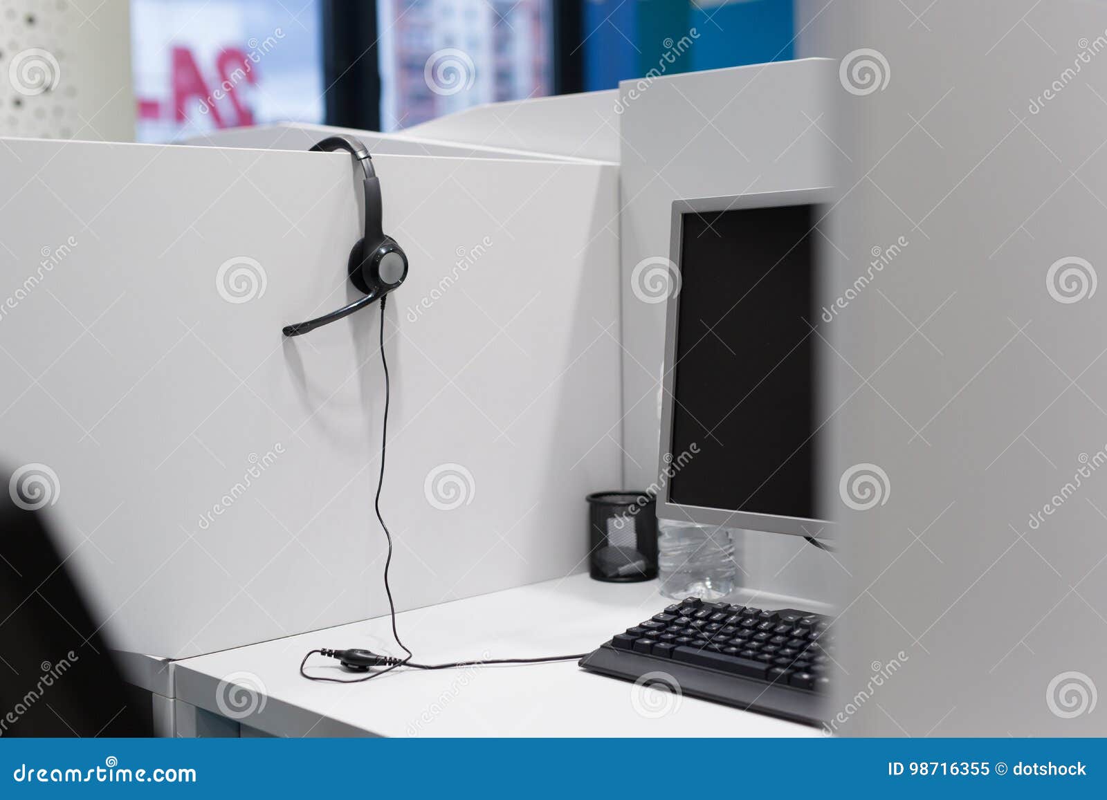 Empty call center office stock image. Image of network - 98716355