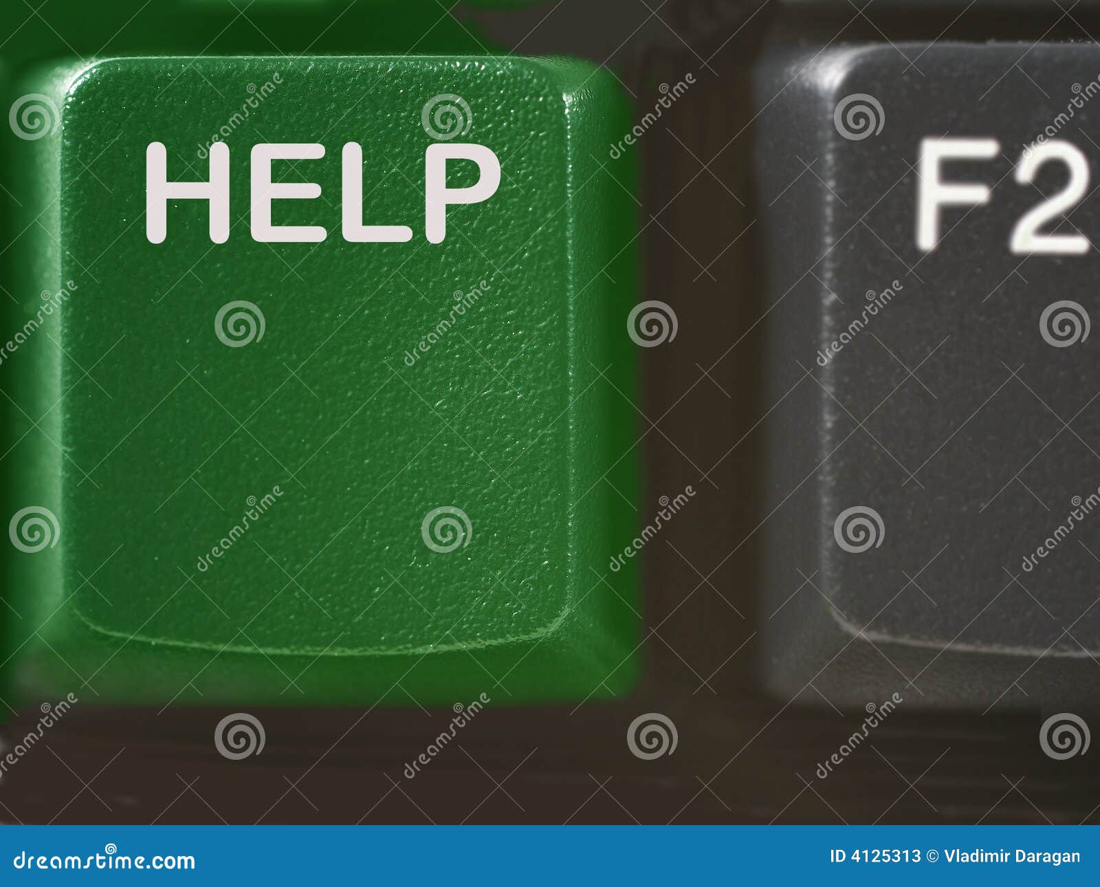 Computer Help Key in Green Colors Stock Image - Image of electronic ...