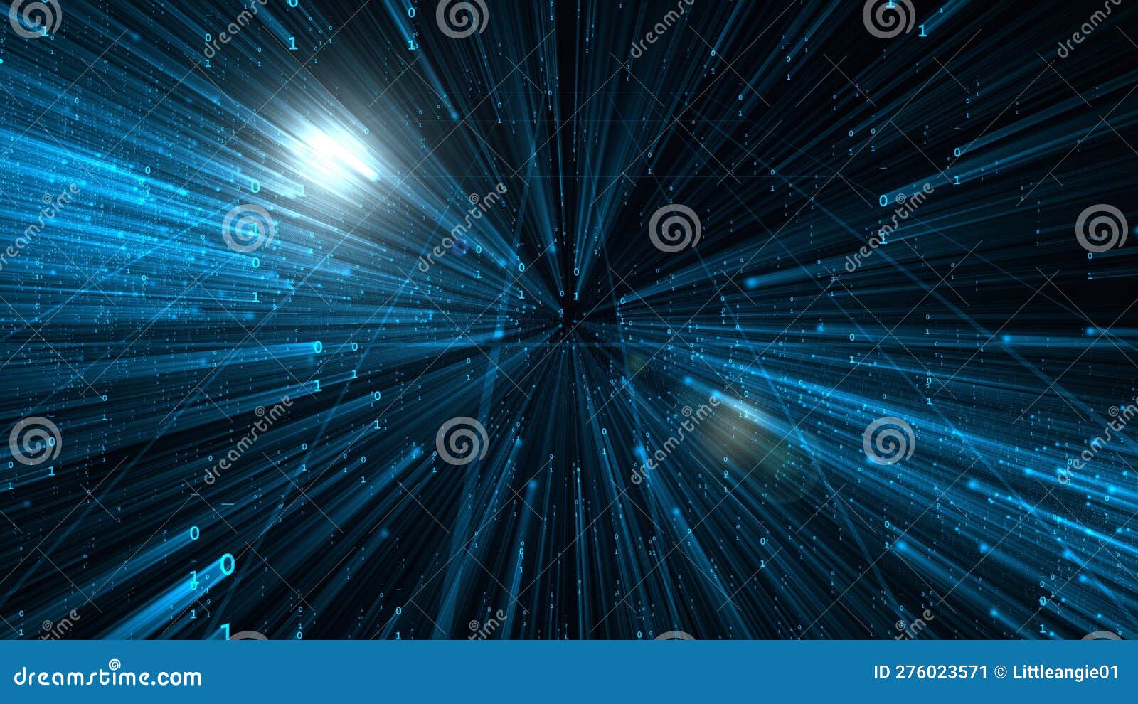 Computer High Speed Network Data Fiber in Cyberspace Abstract Concept ...