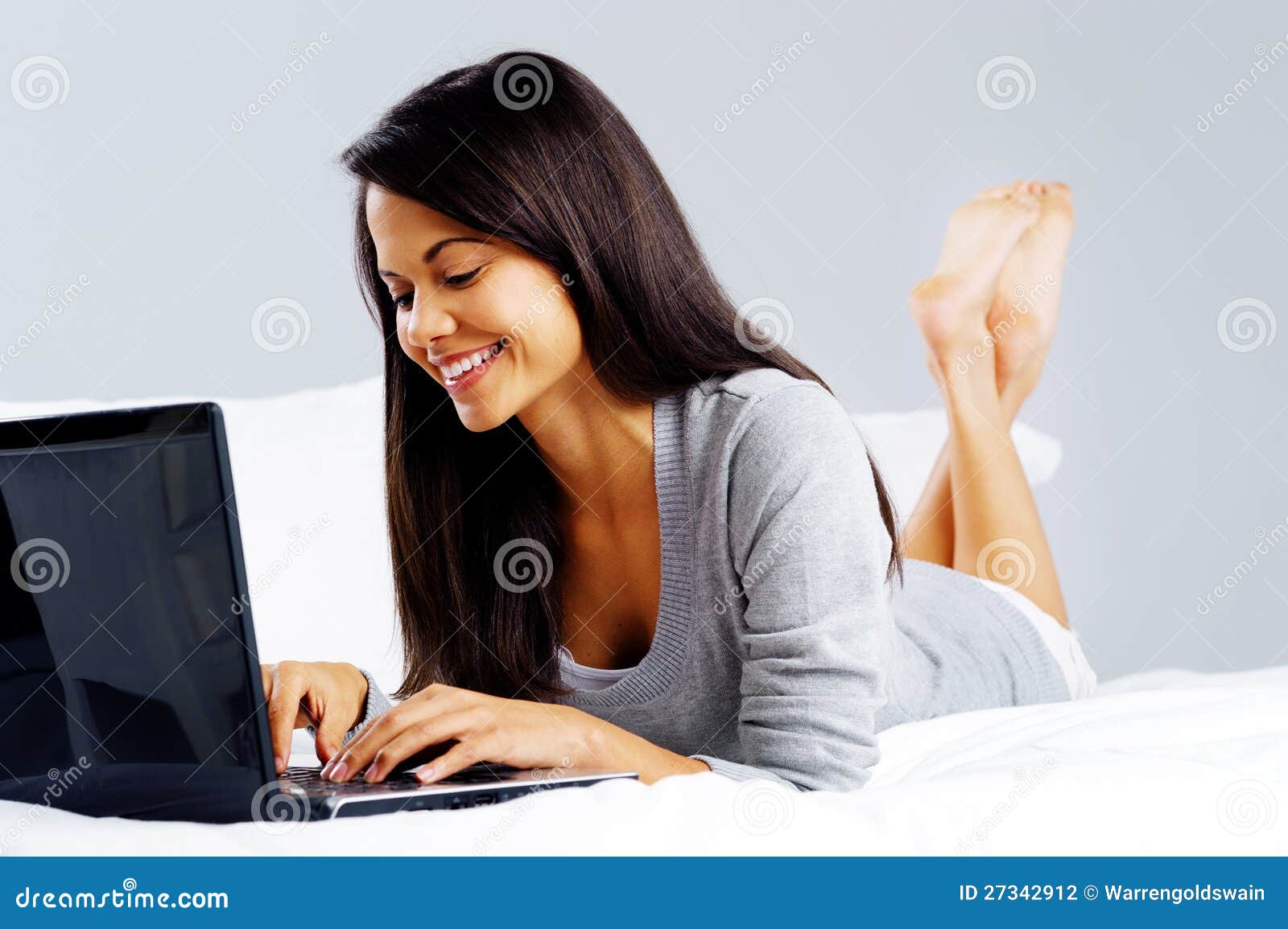 Computer at home stock photo. Image of morning, lying - 27342912