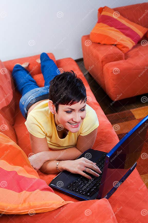 Computer at home stock photo. Image of interior, communications - 4704930