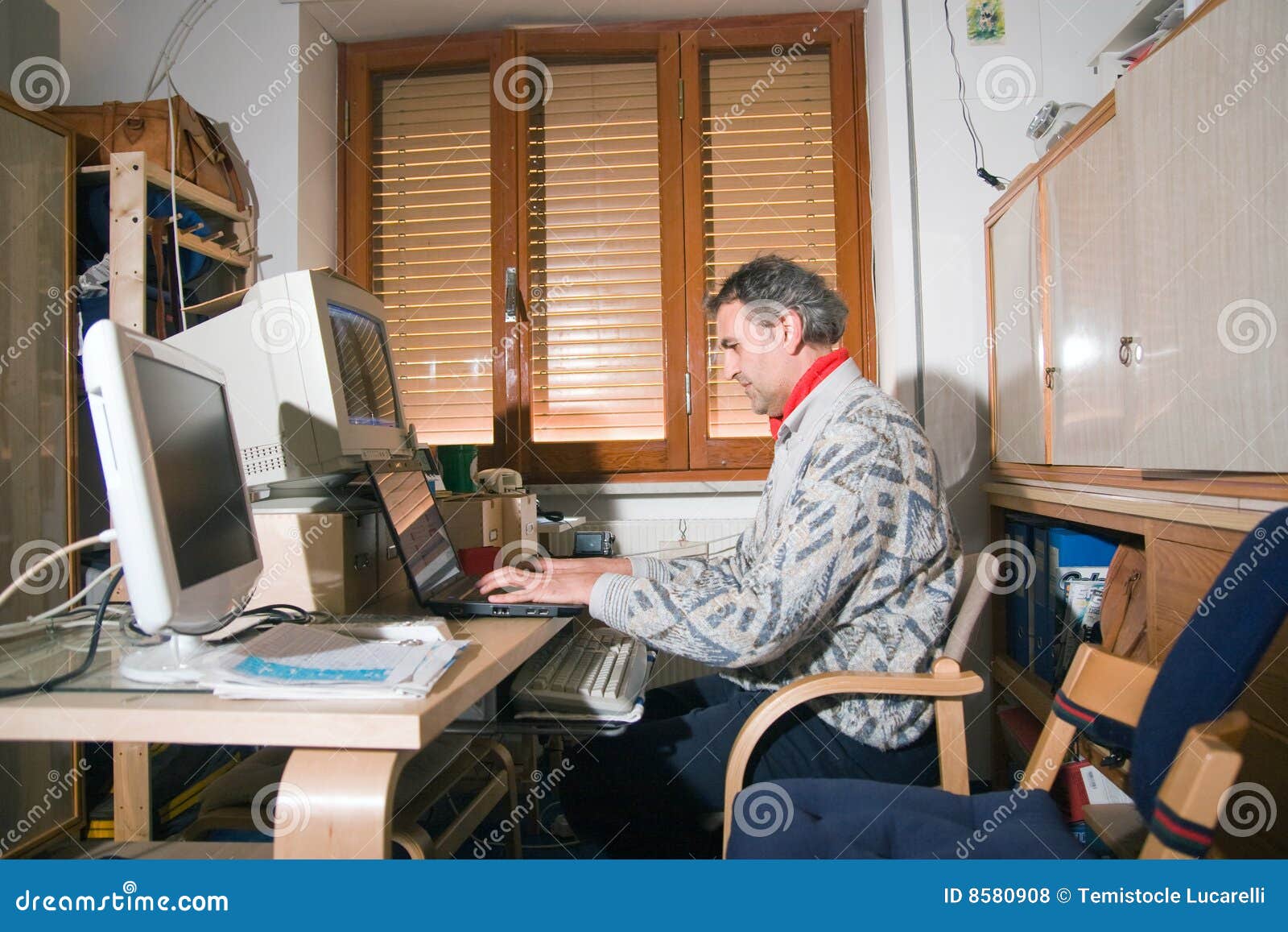 Computer at home stock photo. Image of account, business - 8580908