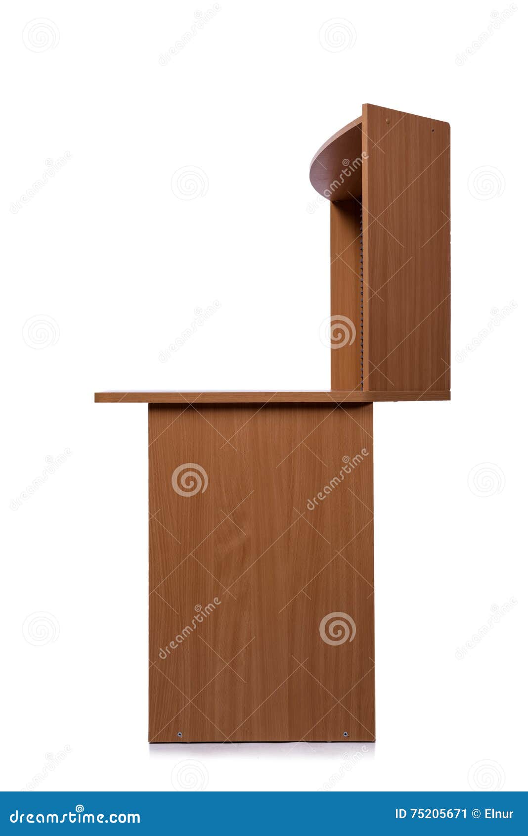 The Computer Home Desk Isolated on the White Background Stock Image ...