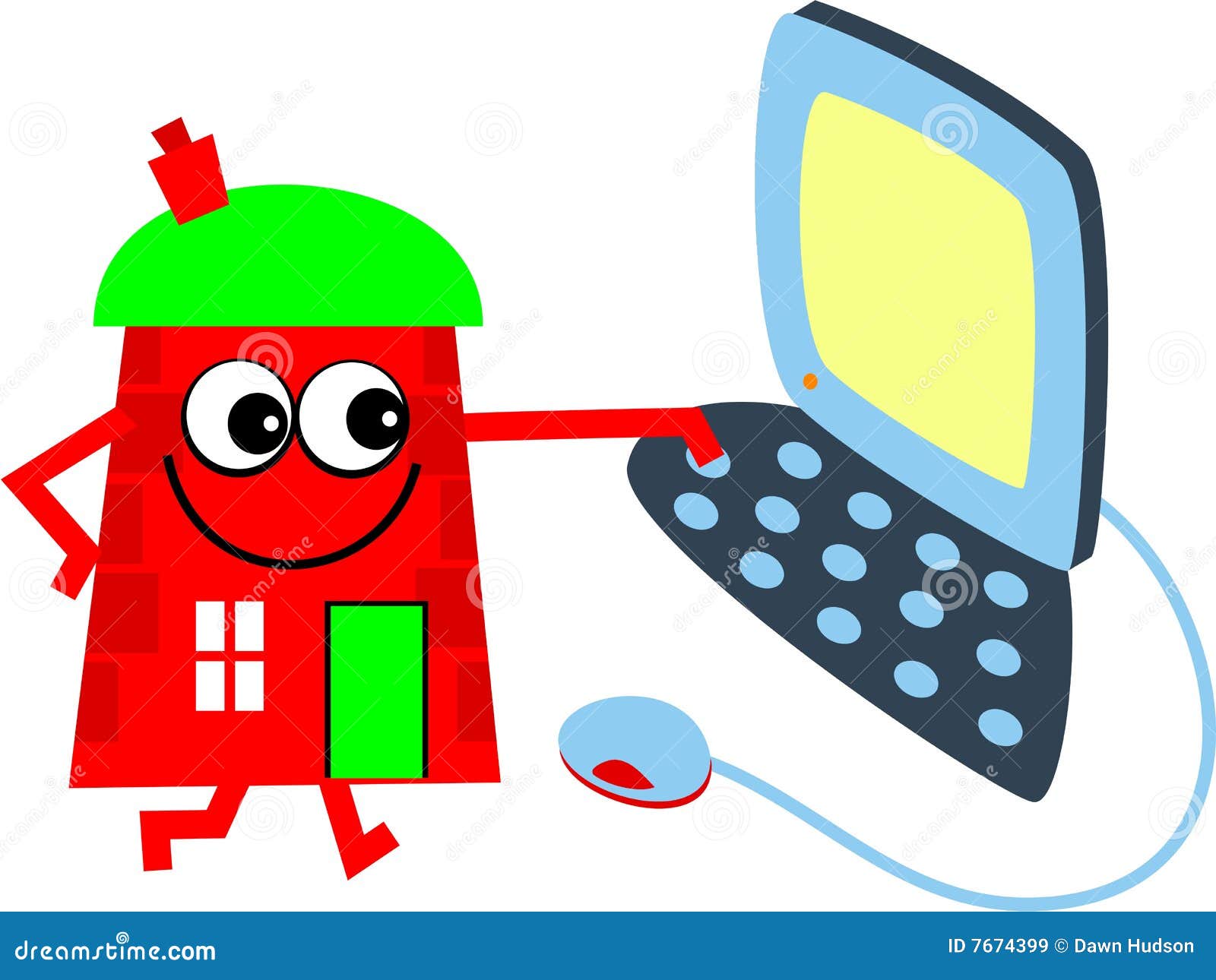 Computer house stock illustration. Illustration of real - 7674399