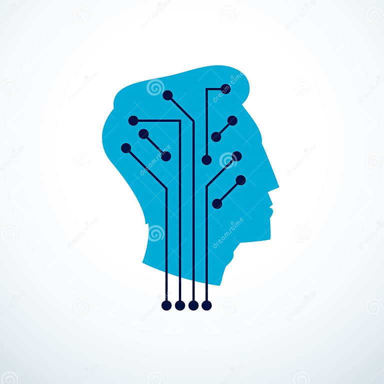 Computer Human Android Bot, Artificial Intelligence Concept. Human ...