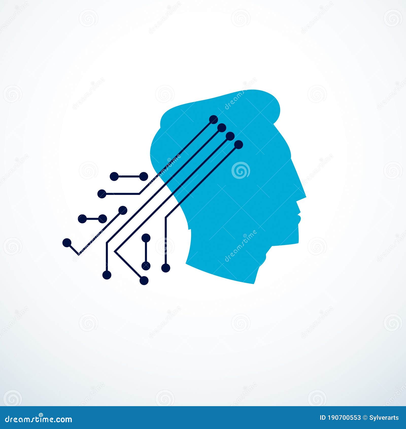 Computer Human Android Bot, Artificial Intelligence Concept. Human ...