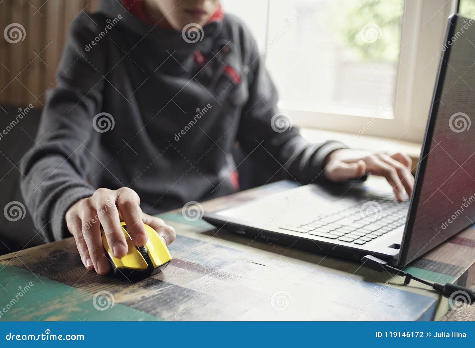 Computer Human Hand Indoor Window Job Study Stock Photo - Image of ...