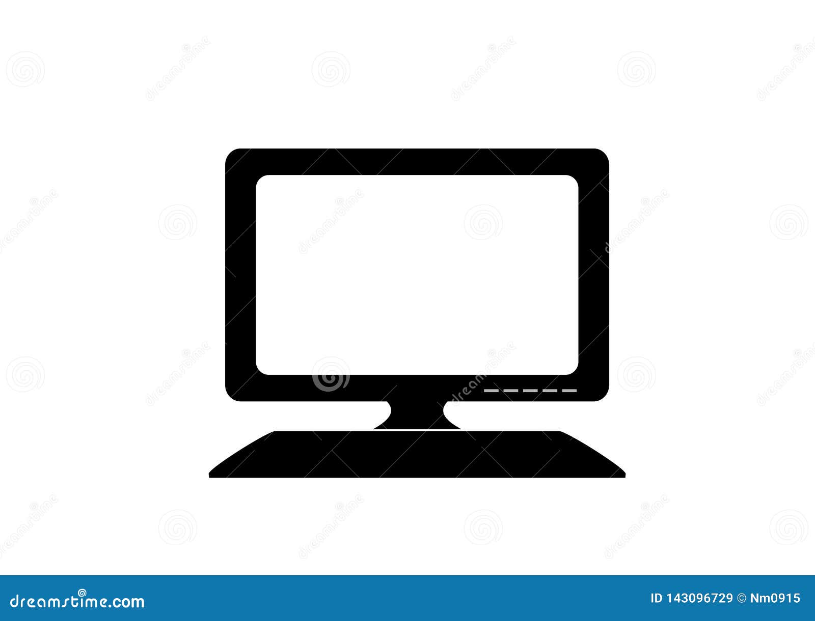 Computer Icon Black and White Isolated Symbol Stock Vector ...