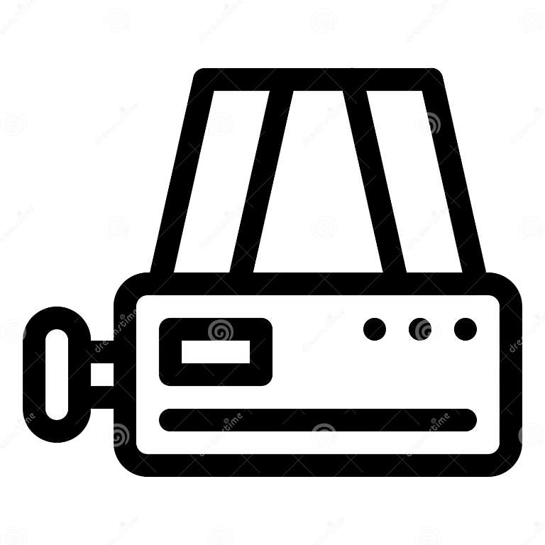 Computer Icon Black and White Line Stock Vector - Illustration of ...