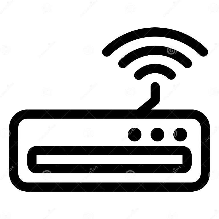 Computer Icon Black and White Line Stock Vector - Illustration of ...