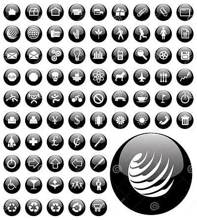 Computer icon buttons stock vector. Illustration of computer - 8515914