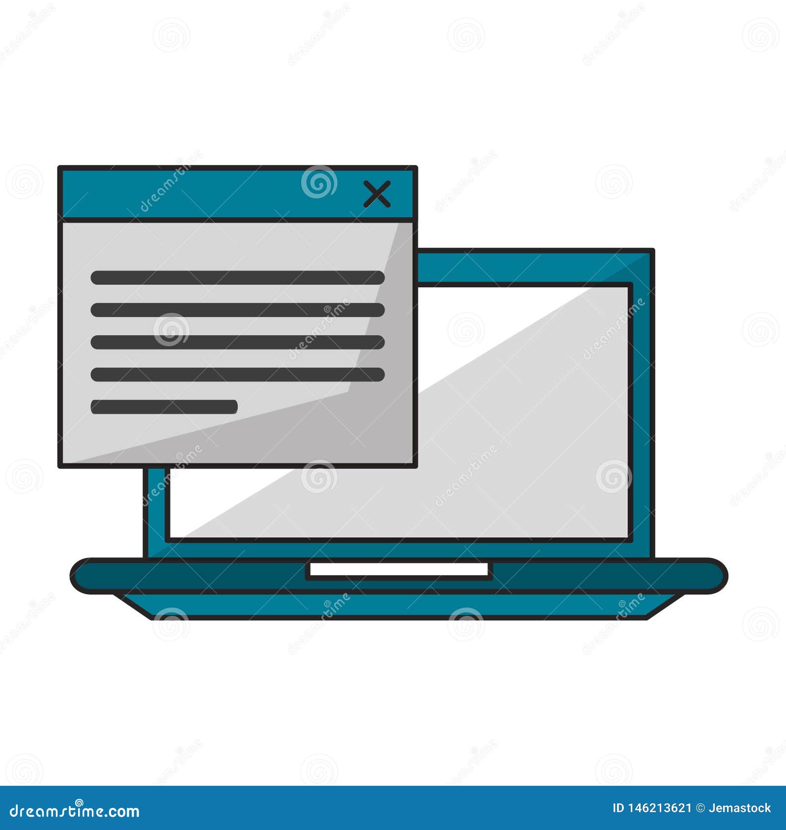 Computer icon cartoon stock vector. Illustration of portable - 146213621