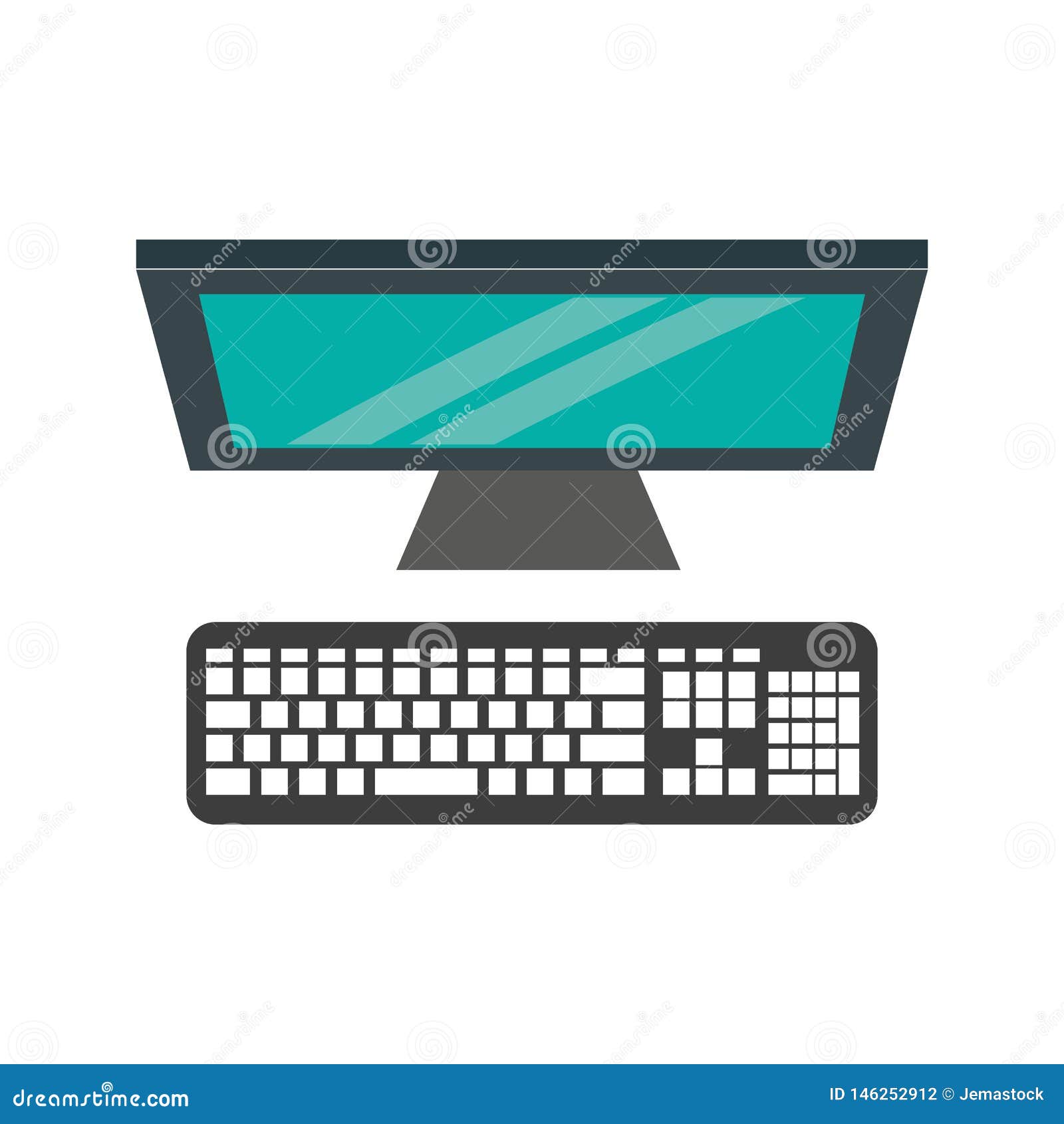 Computer icon cartoon stock vector. Illustration of work - 146252912