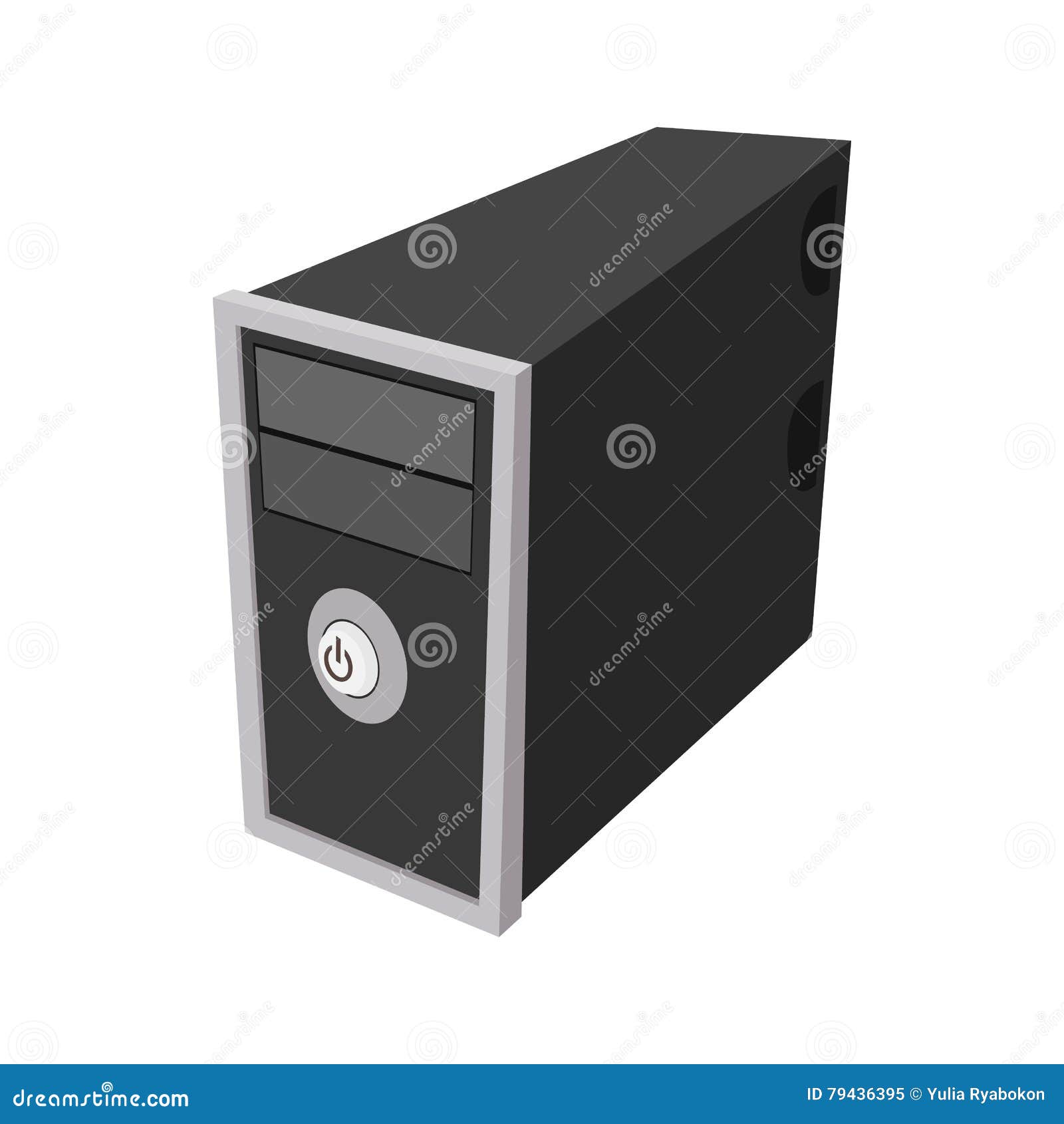 Computer Icon in Cartoon Style Stock Vector - Illustration of object ...