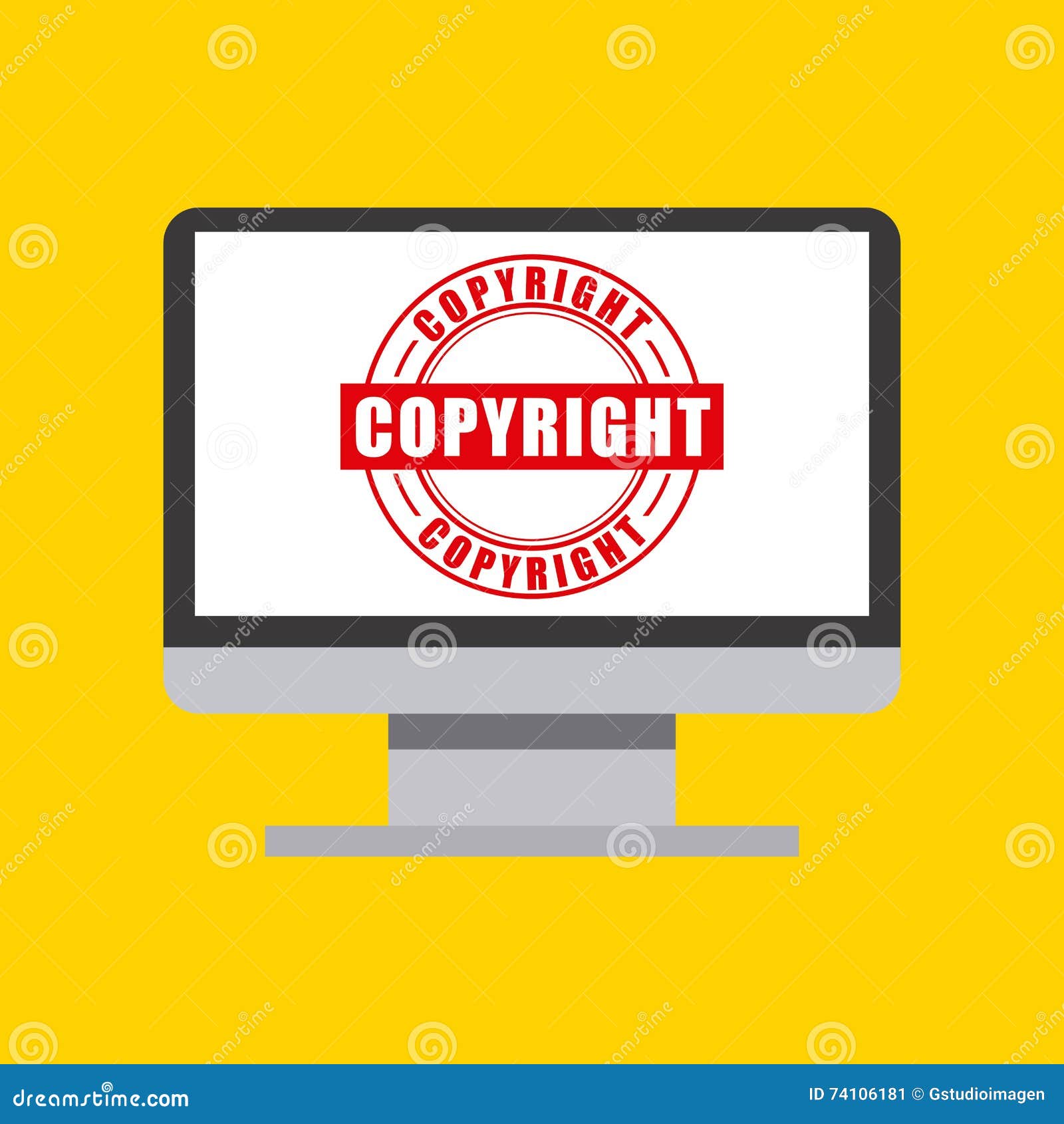 Computer Icon. Copyright Design. Vector Graphic Stock Illustration ...