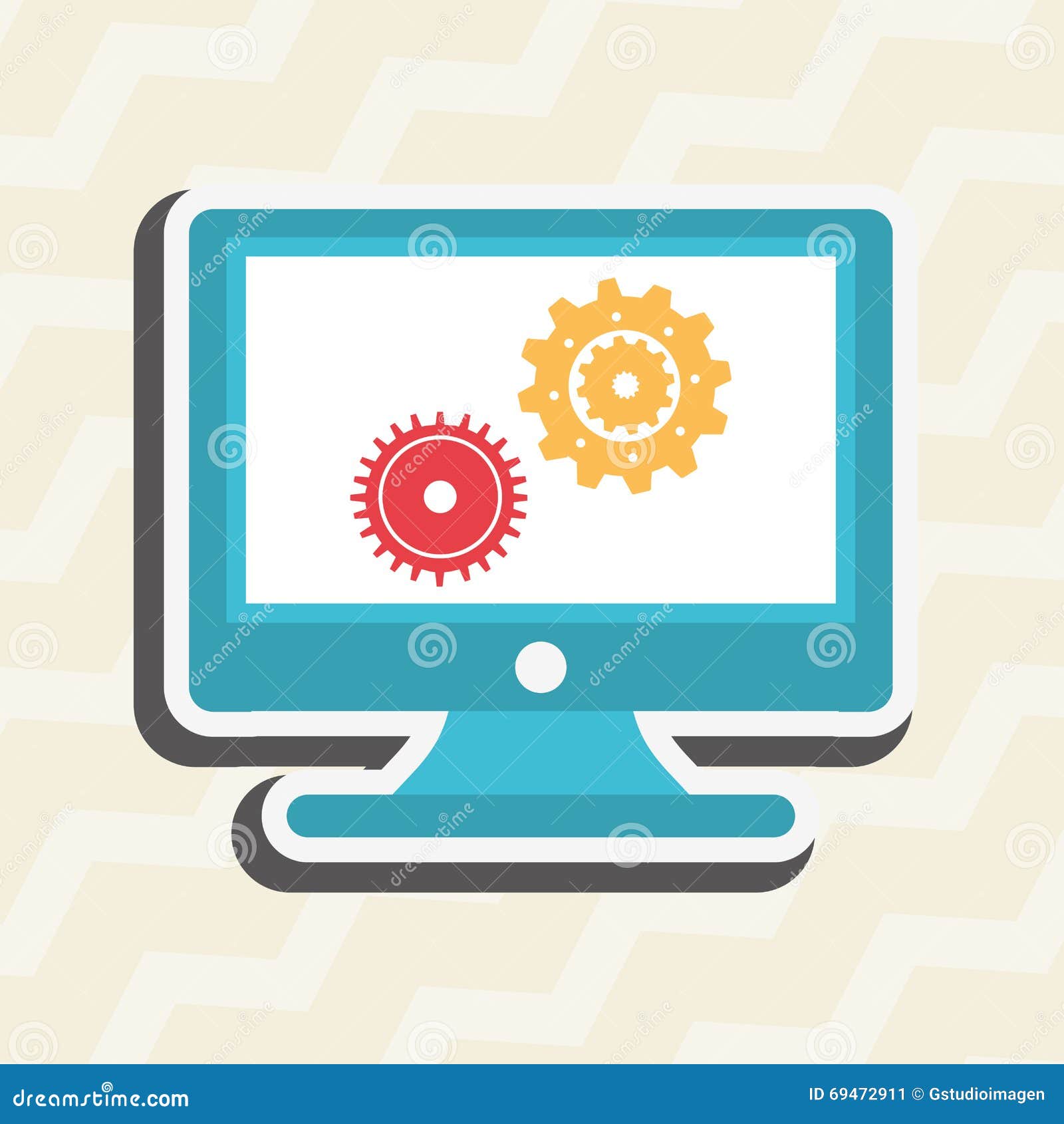 Computer icon design stock illustration. Illustration of office - 69472911