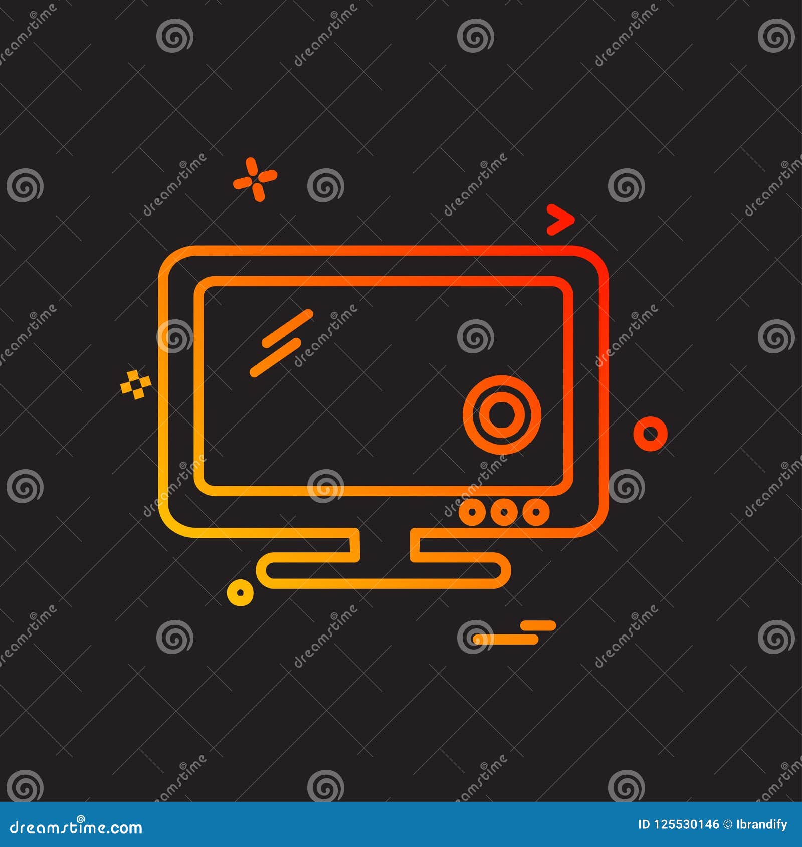 Computer Icon Design Vector Stock Vector - Illustration of object ...