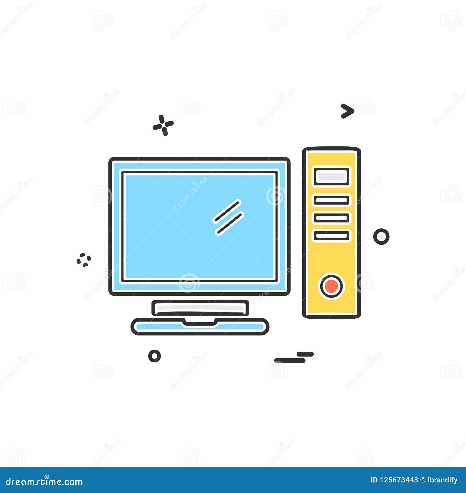 Computer Icon Design Vector Stock Vector - Illustration of computer ...