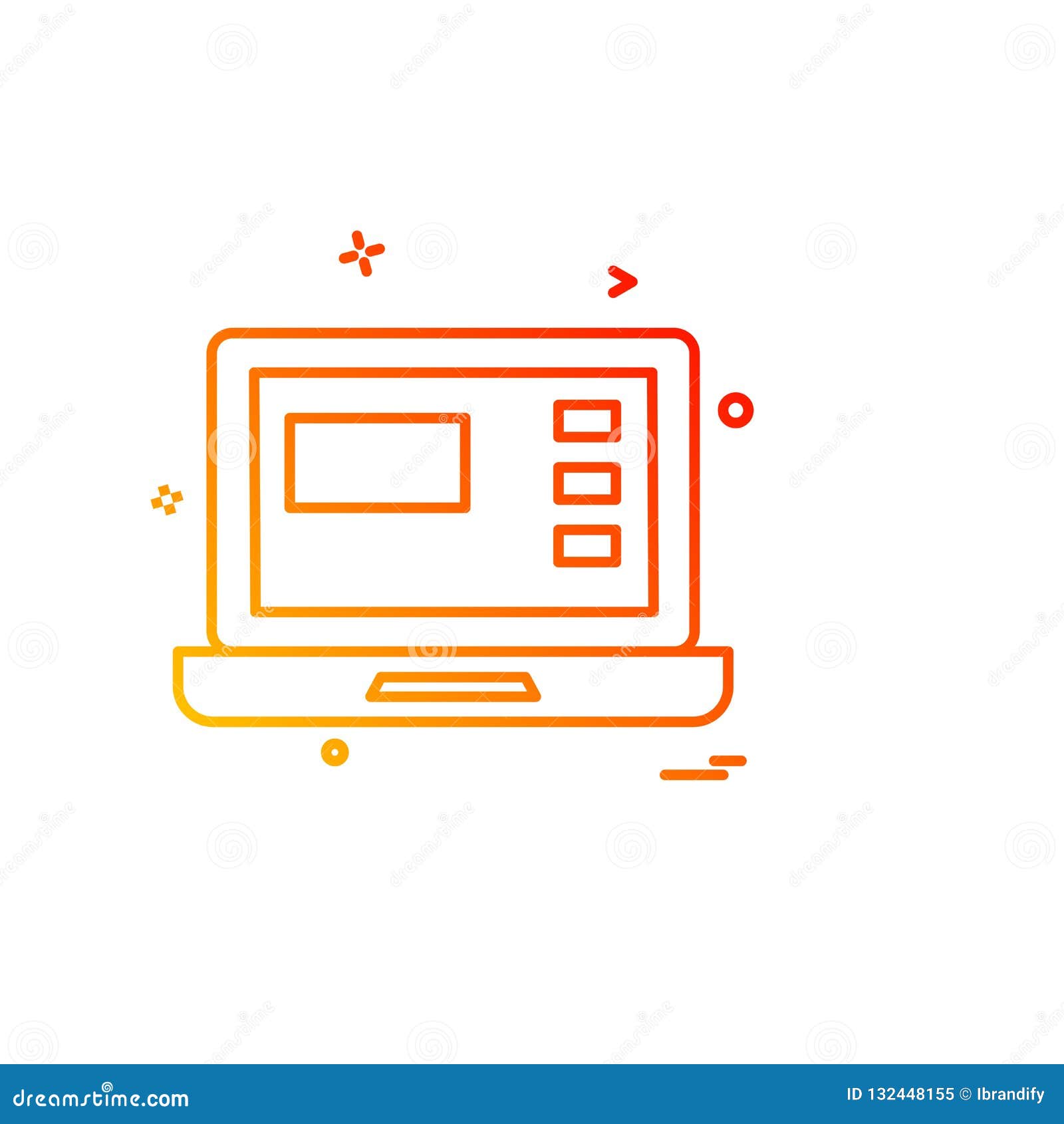 Computer Icon Design Vector Stock Vector - Illustration of isolated ...