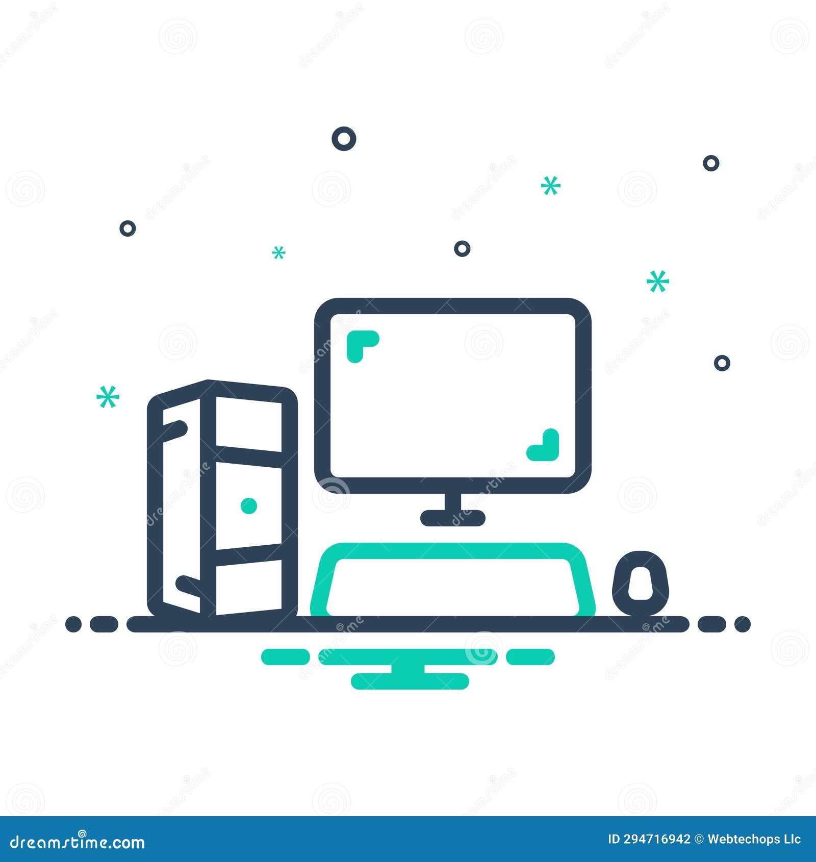 Mix Icon for Computer, Display and Device Stock Vector - Illustration ...