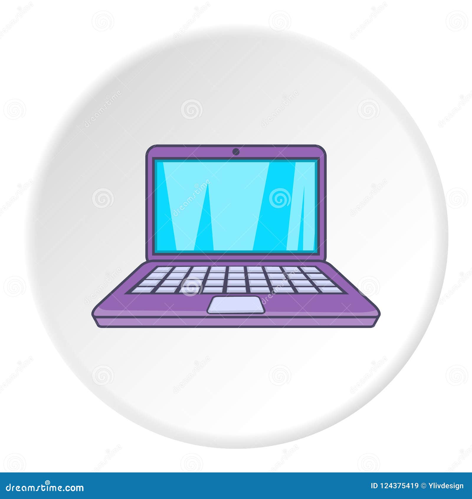 Computer icon, flat style stock illustration. Illustration of computer ...