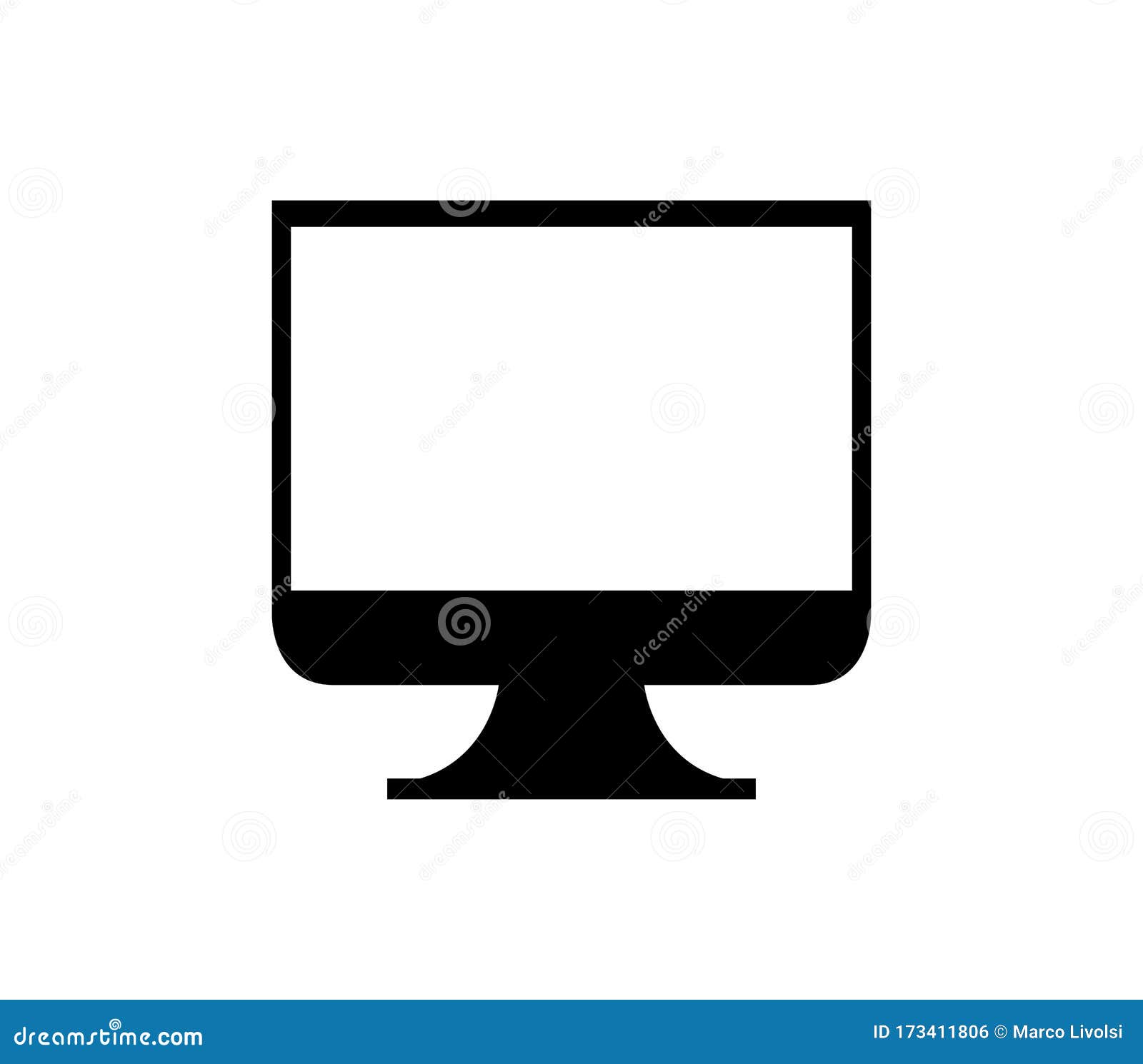 Computer Icon Illustrated in Vector on White Background Stock ...