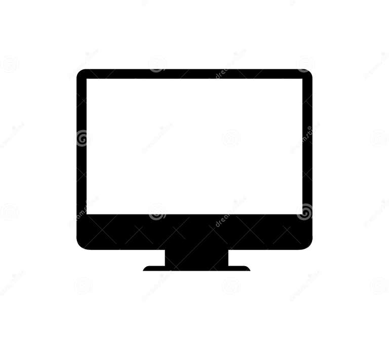 Computer Icon Illustrated in Vector on White Background Stock ...