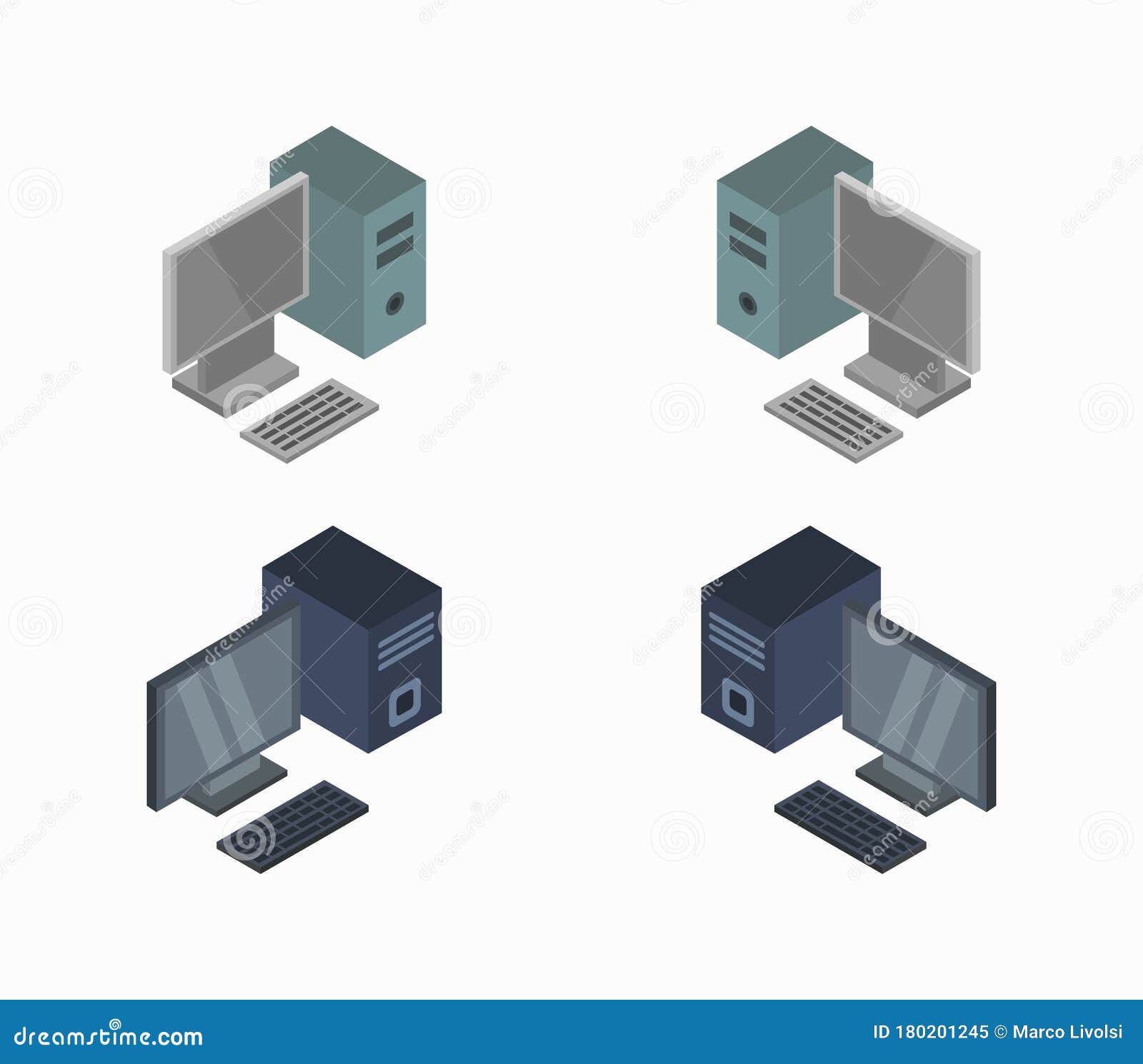 Computer Icon Illustrated in Vector on White Background Stock ...