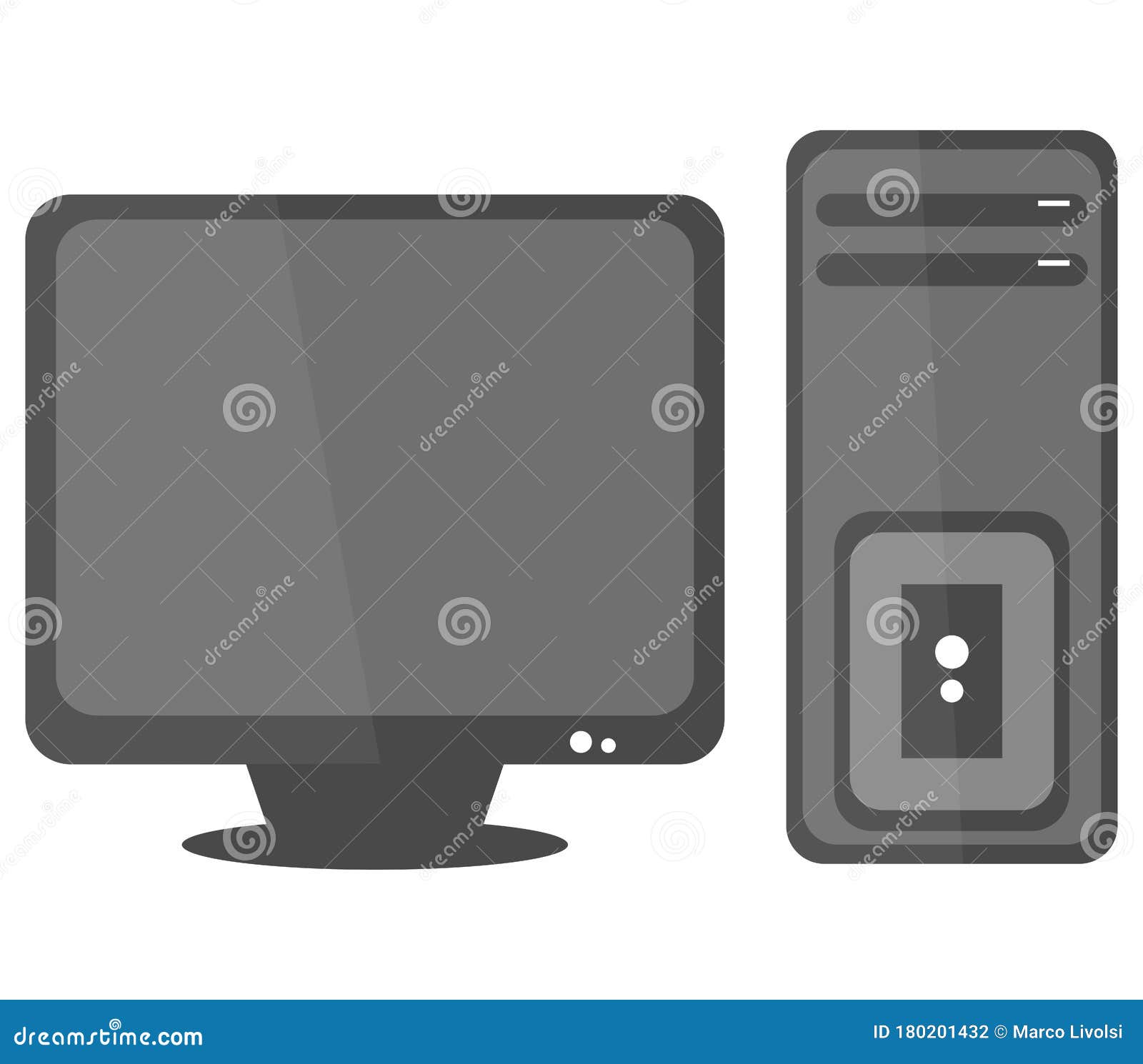 Computer Icon Illustrated in Vector on White Background Stock ...