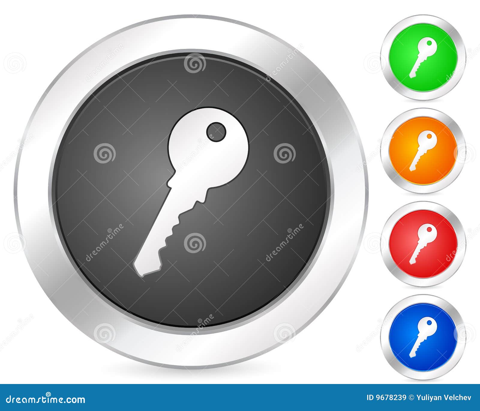 Computer icon key stock vector. Illustration of button - 9678239