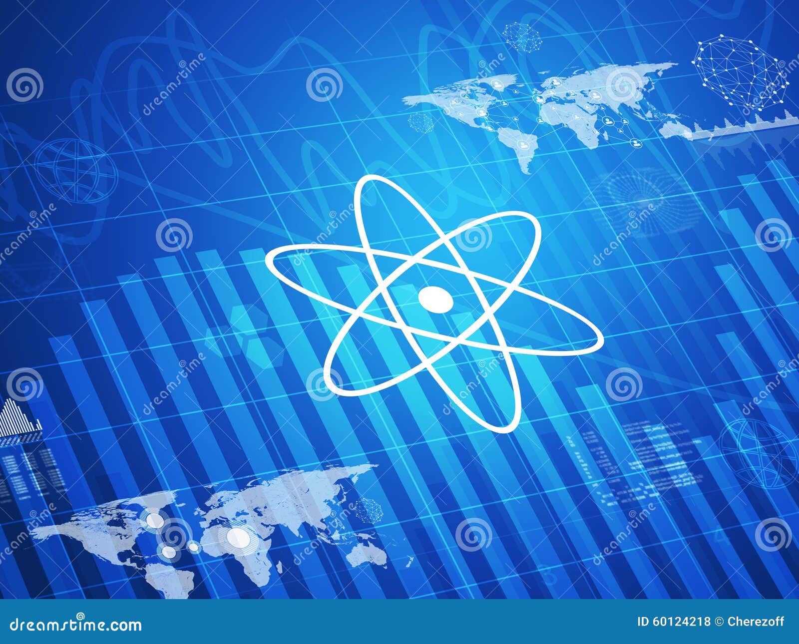 Computer Icon with Molecule Stock Illustration - Illustration of symbol ...