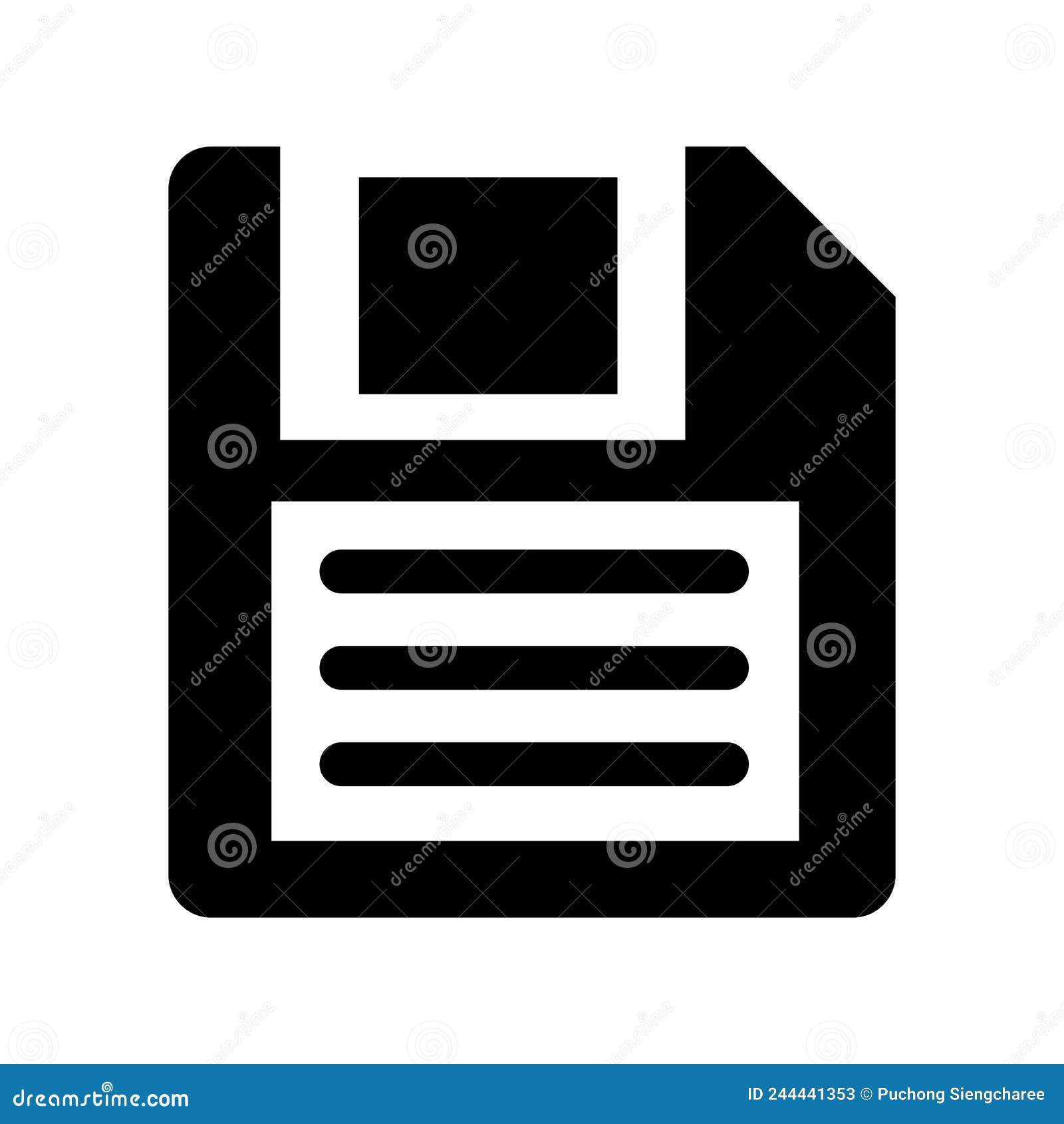 Floppy disk icon stock vector. Illustration of electronic - 244441353