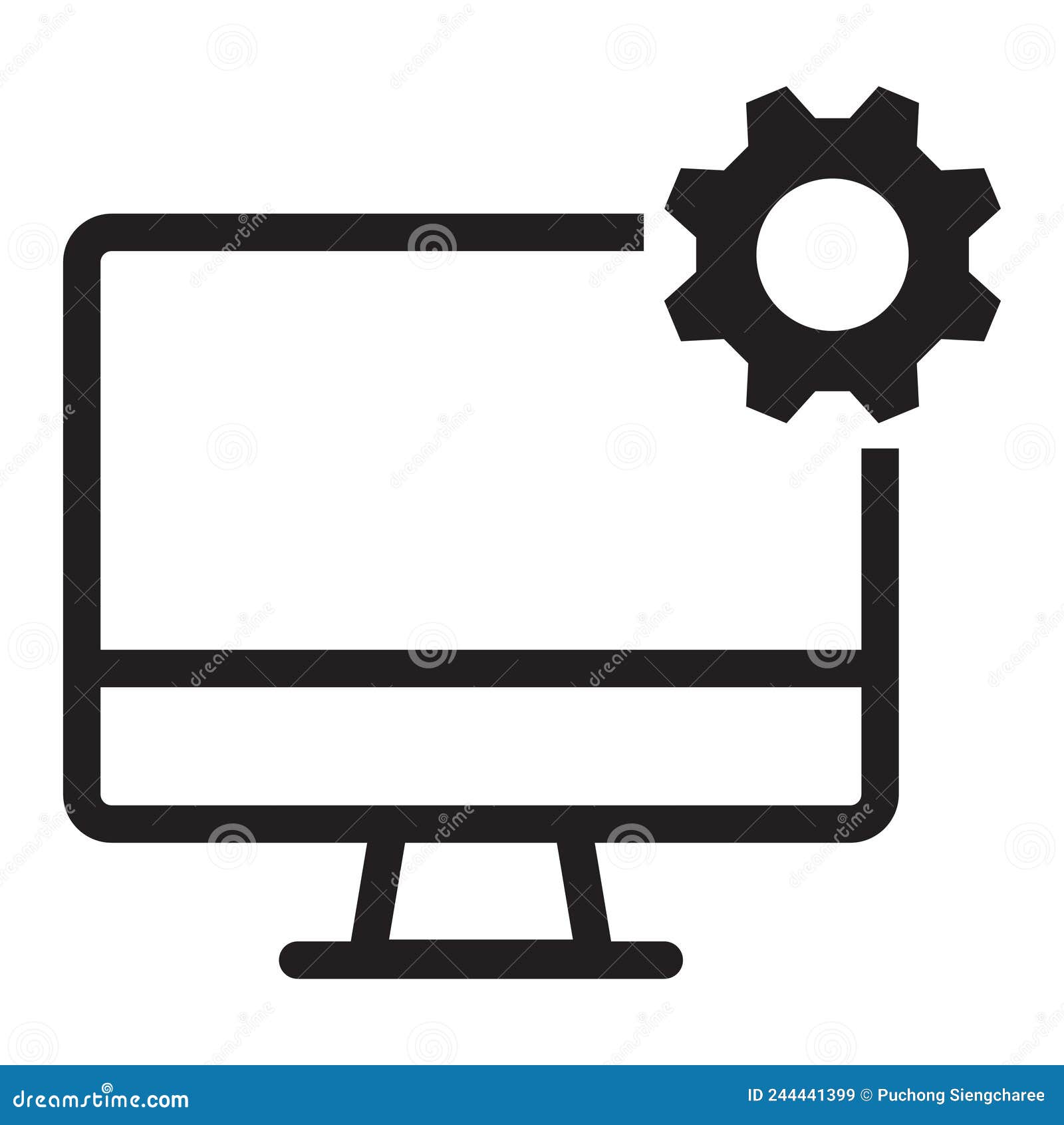 Computer Analysis Icon Vector Stock Vector - Illustration of data ...