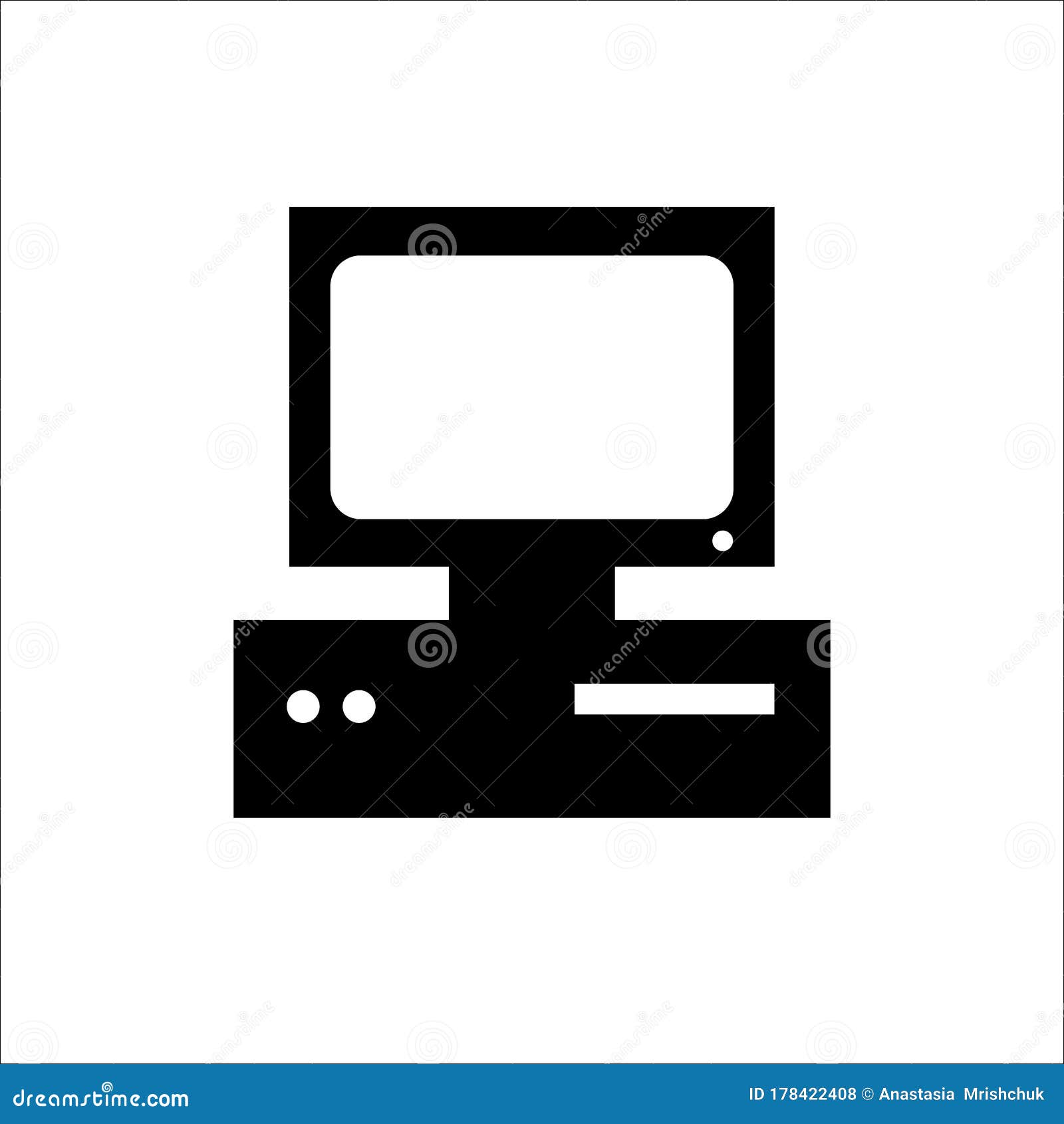 Computer Icon Old Version Vector Illustration Stock Illustration ...