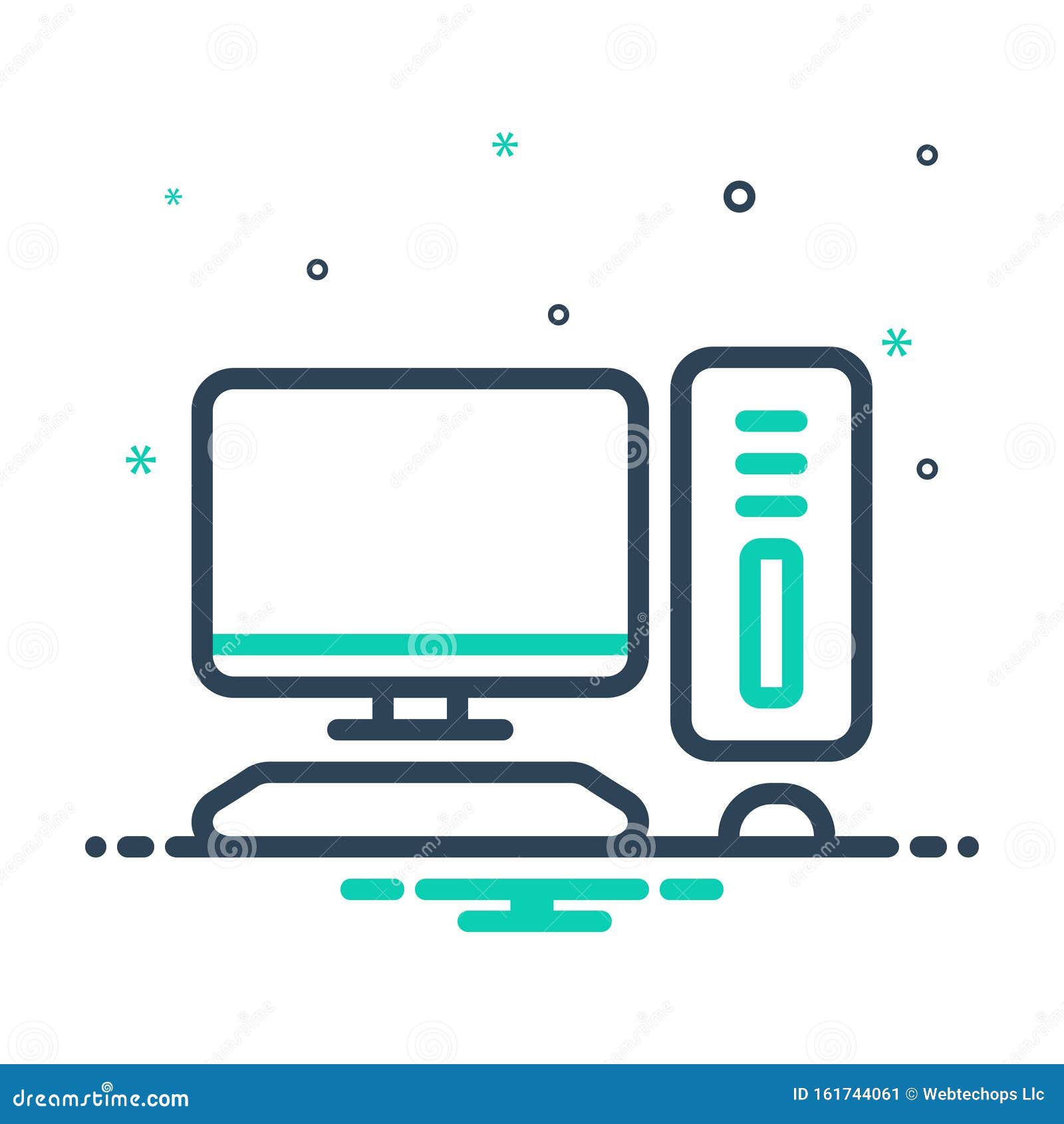 Mix Icon for Computer, Pc and Screen Stock Vector - Illustration of ...