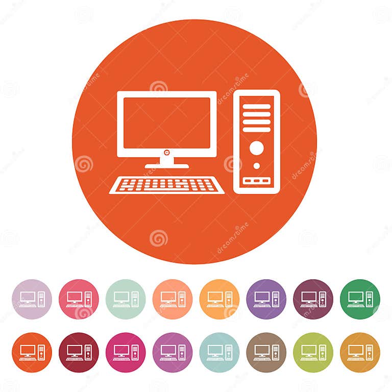 The Computer Icon. PC Symbol Stock Vector - Illustration of business ...