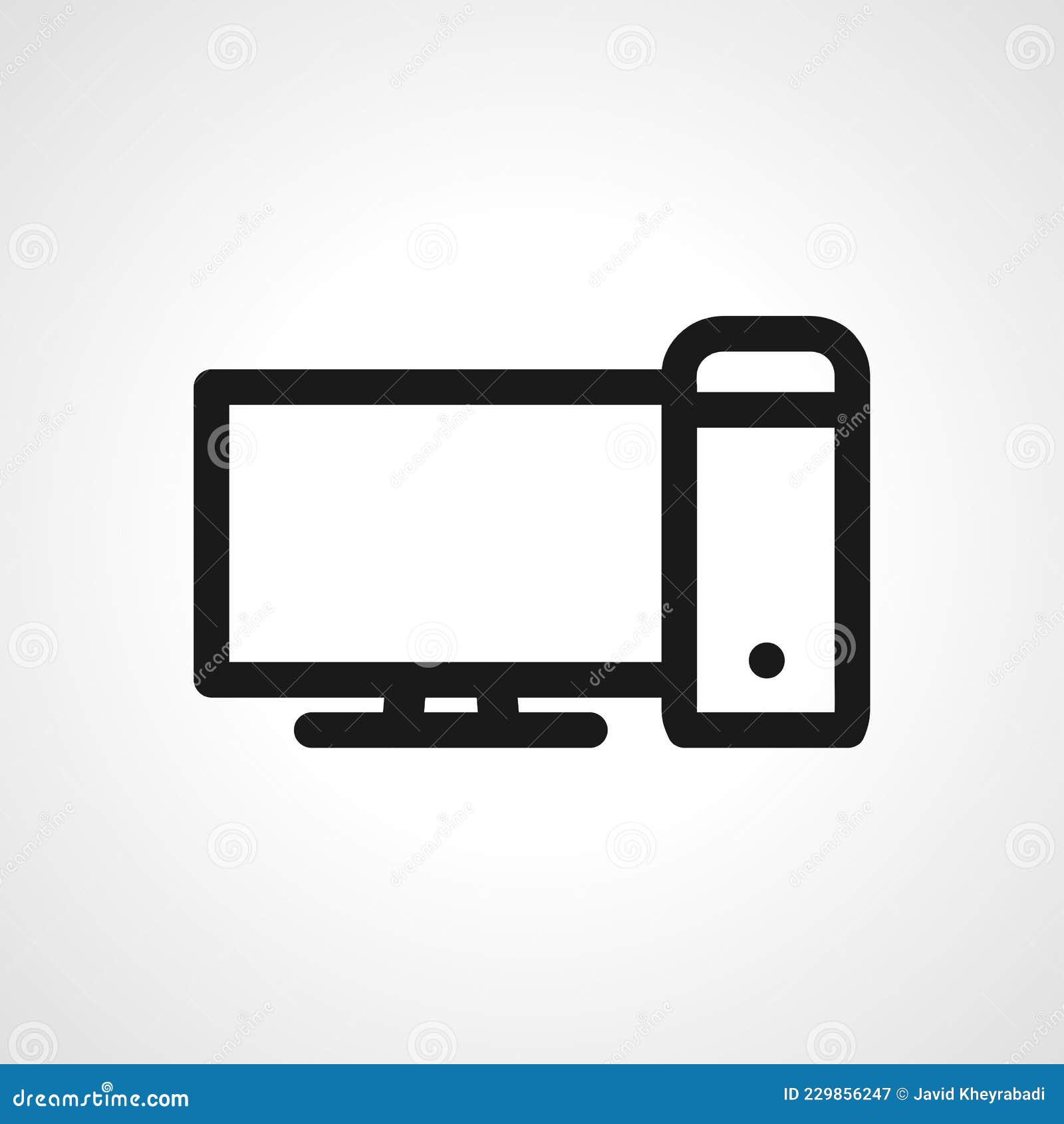 Computer Icon. PC Line Icon. Computer Linear Outline Icon Stock Vector ...
