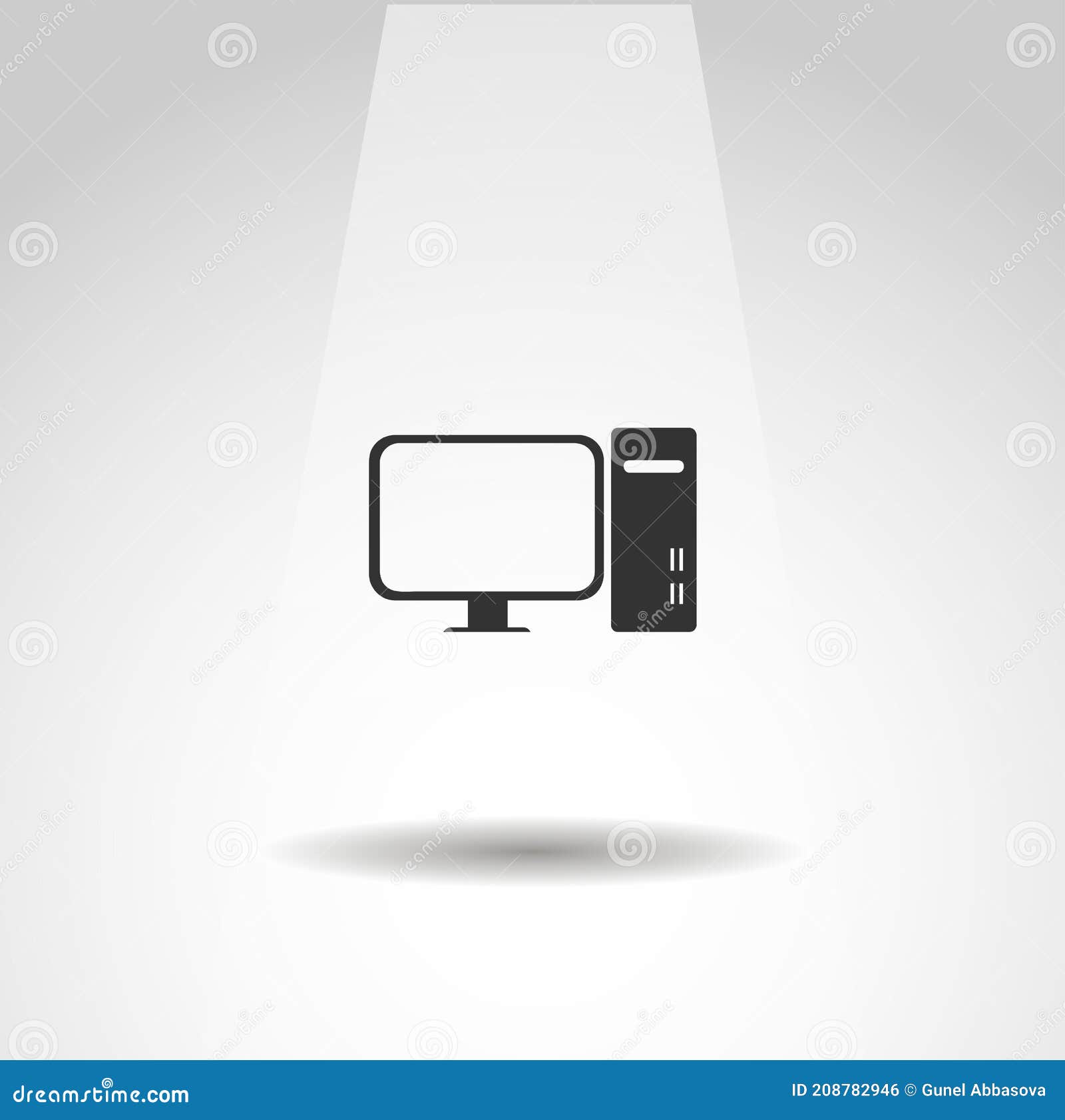 Computer Icon. PC Vector Icon Computer Simple Icon Stock Vector ...