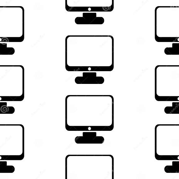 Computer Icon Seamless Pattern Stock Vector - Illustration of internet ...