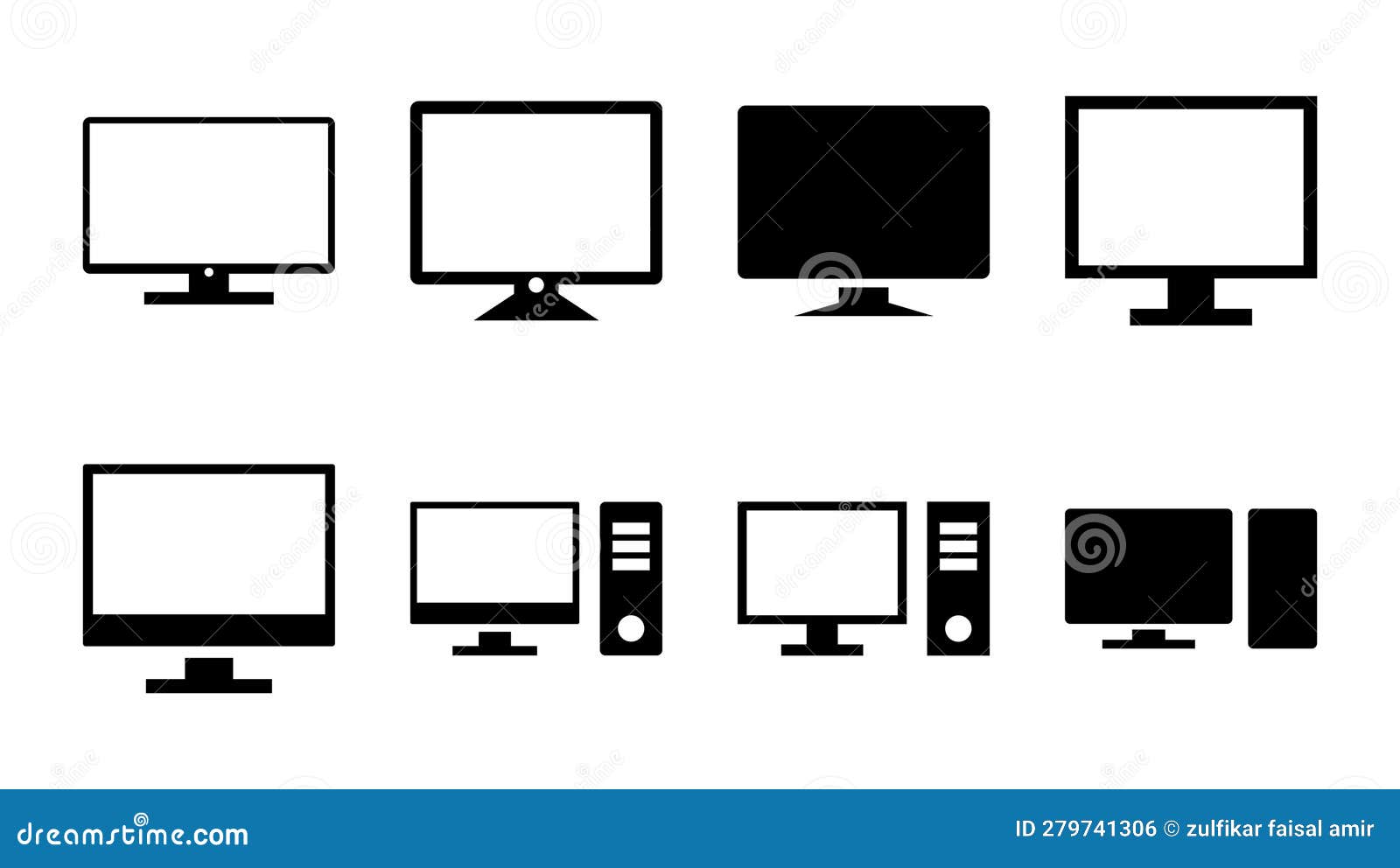 Computer Icon . Computer Monitor Icon Vector Stock Vector ...