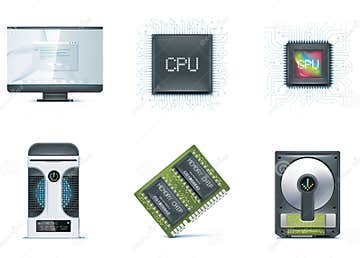 Computer icon set. Part 1 stock vector. Illustration of component ...