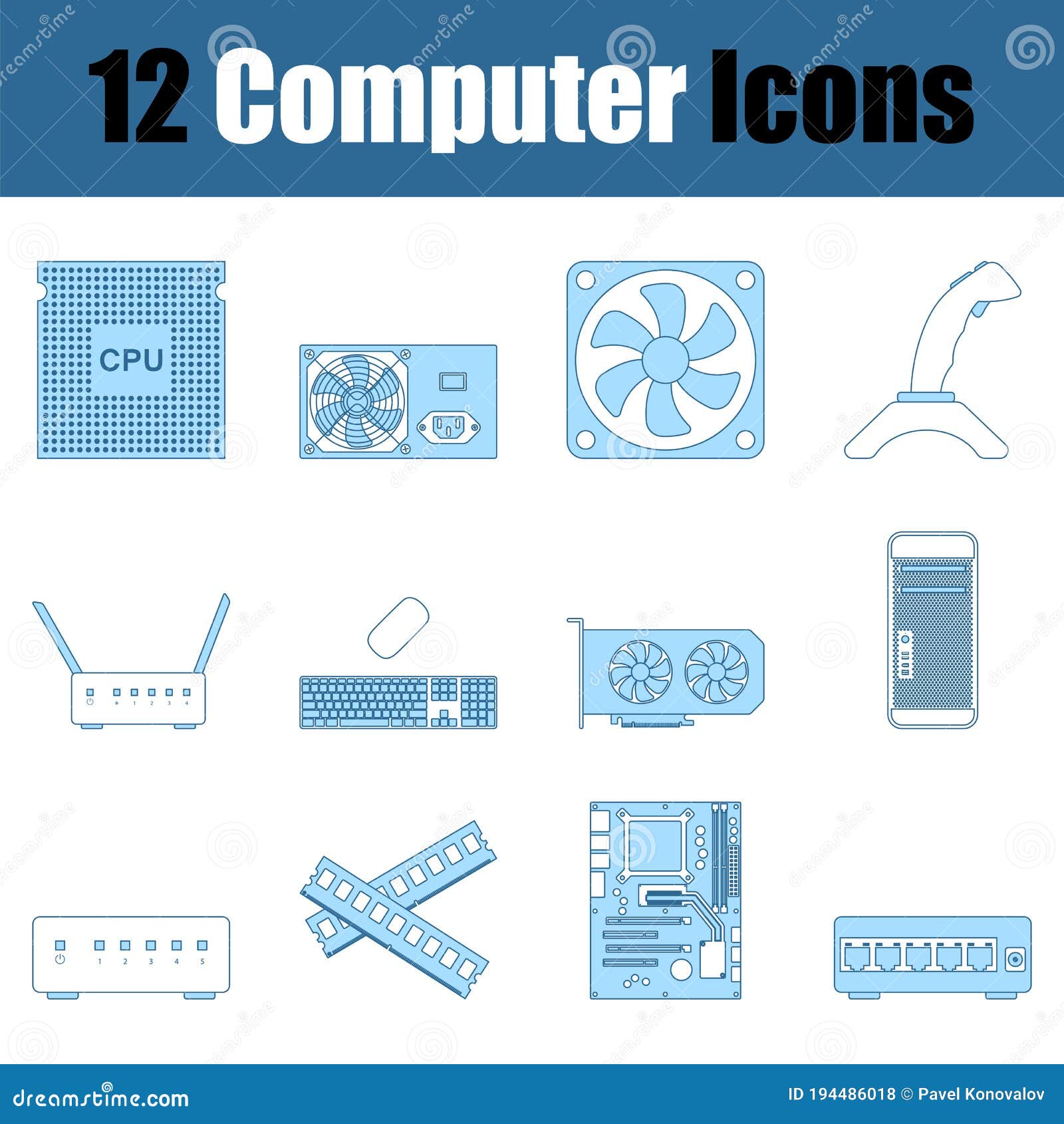 Computer Icon Set stock vector. Illustration of flash - 194486018