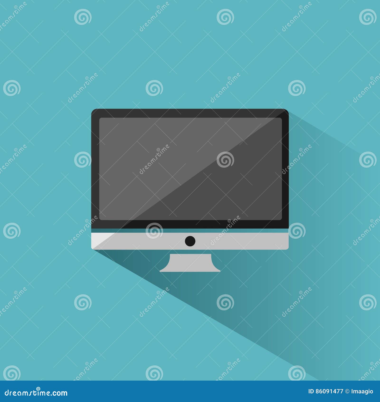 Computer icon with shade stock vector. Illustration of desktop - 86091477